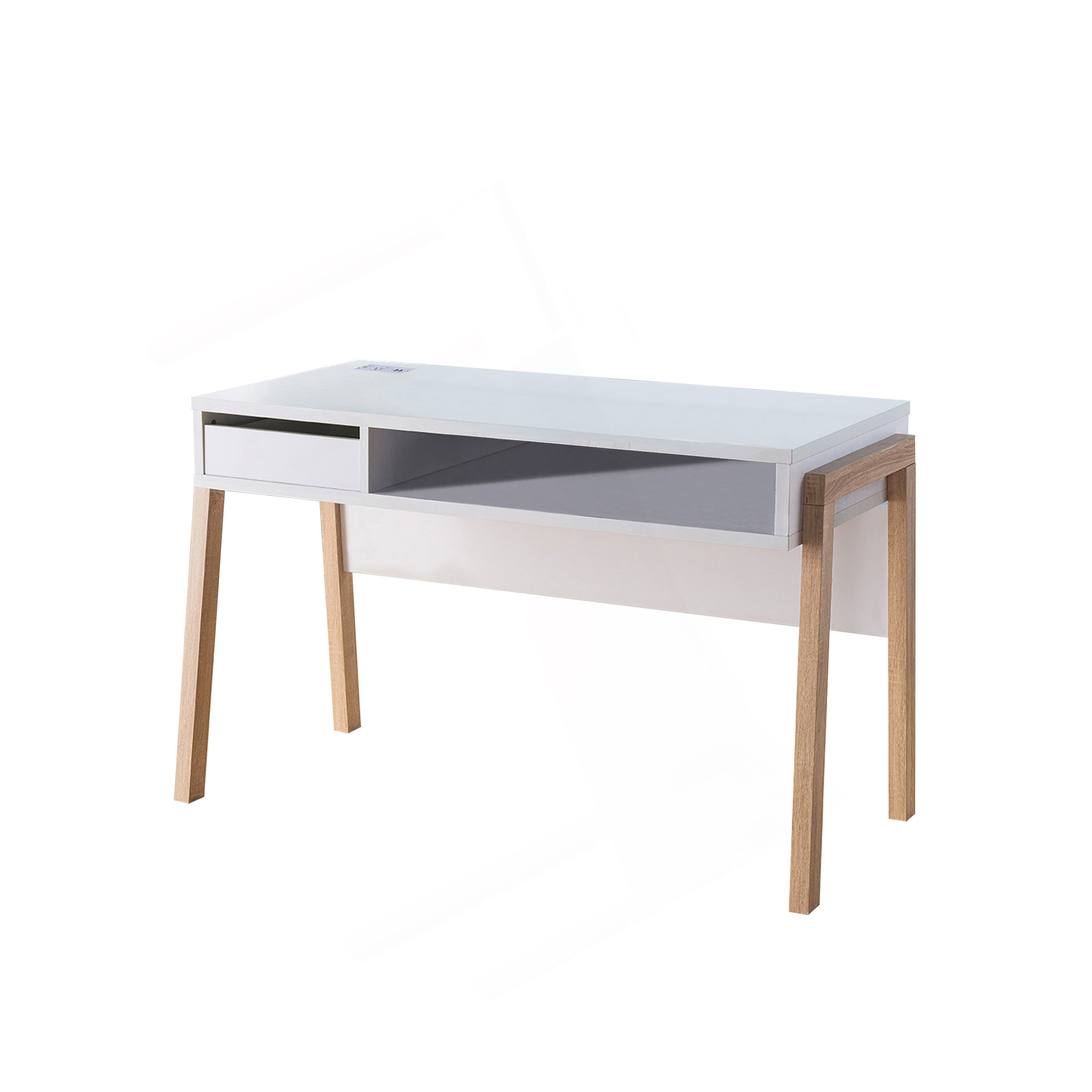 Corrigan Studio® Office Desk, Computer Desk With Hidden Storage Shelve ...