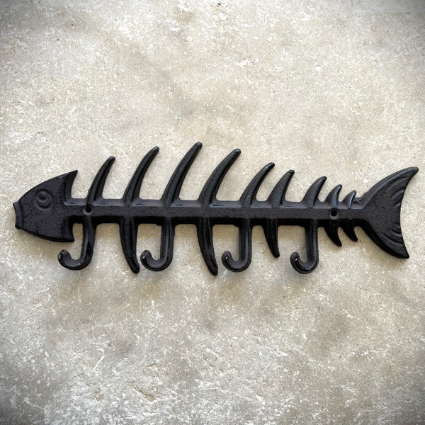 House of Hampton Cast Iron Fish Bone Wall Hook Rack | Wayfair.co.uk