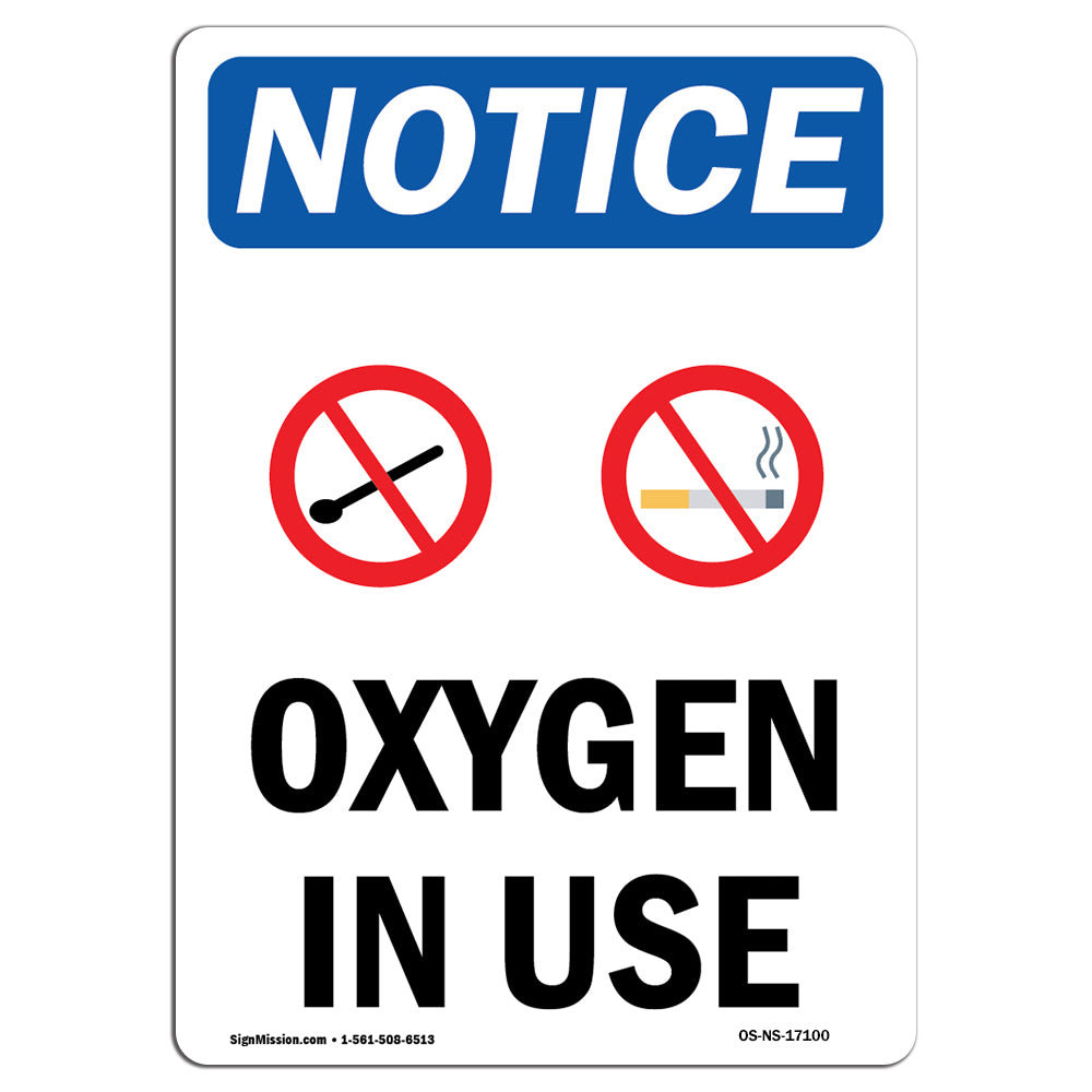 SignMission Oxygen in Use Sign with Symbol | Wayfair