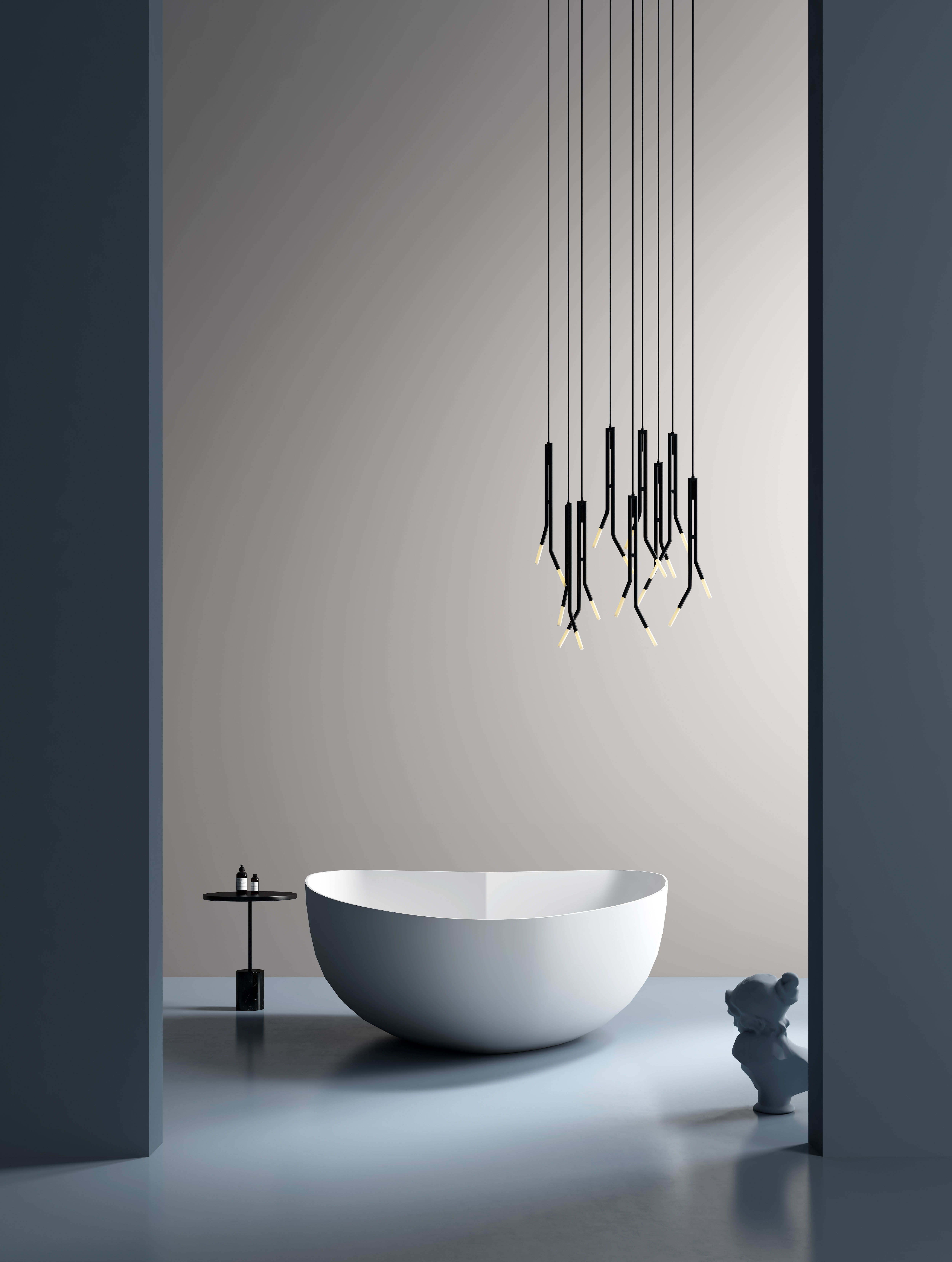 Devinchy 59.1'' x 51.2'' Freestanding Acrylic Bathtub | Wayfair