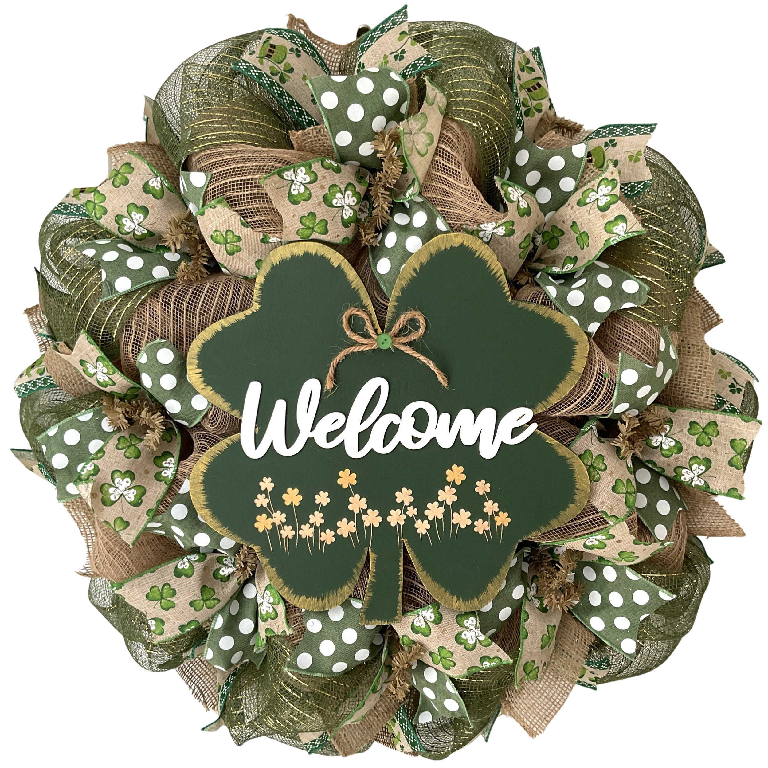 Red Barrel Studio® St Patrick's Day Welcome Wreath with Country Rustic ...