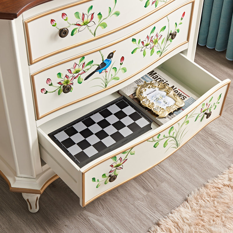 Ruthber Solutions Vintage Hand-Painted Three-Drawer Accent Chest | Wayfair