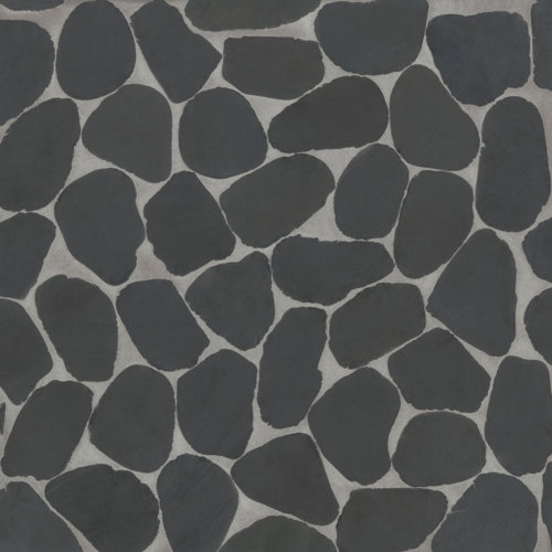 Bedrosians Waterbrook 12" x 12" Natural Stone Pebbles / Rocks Wall ...