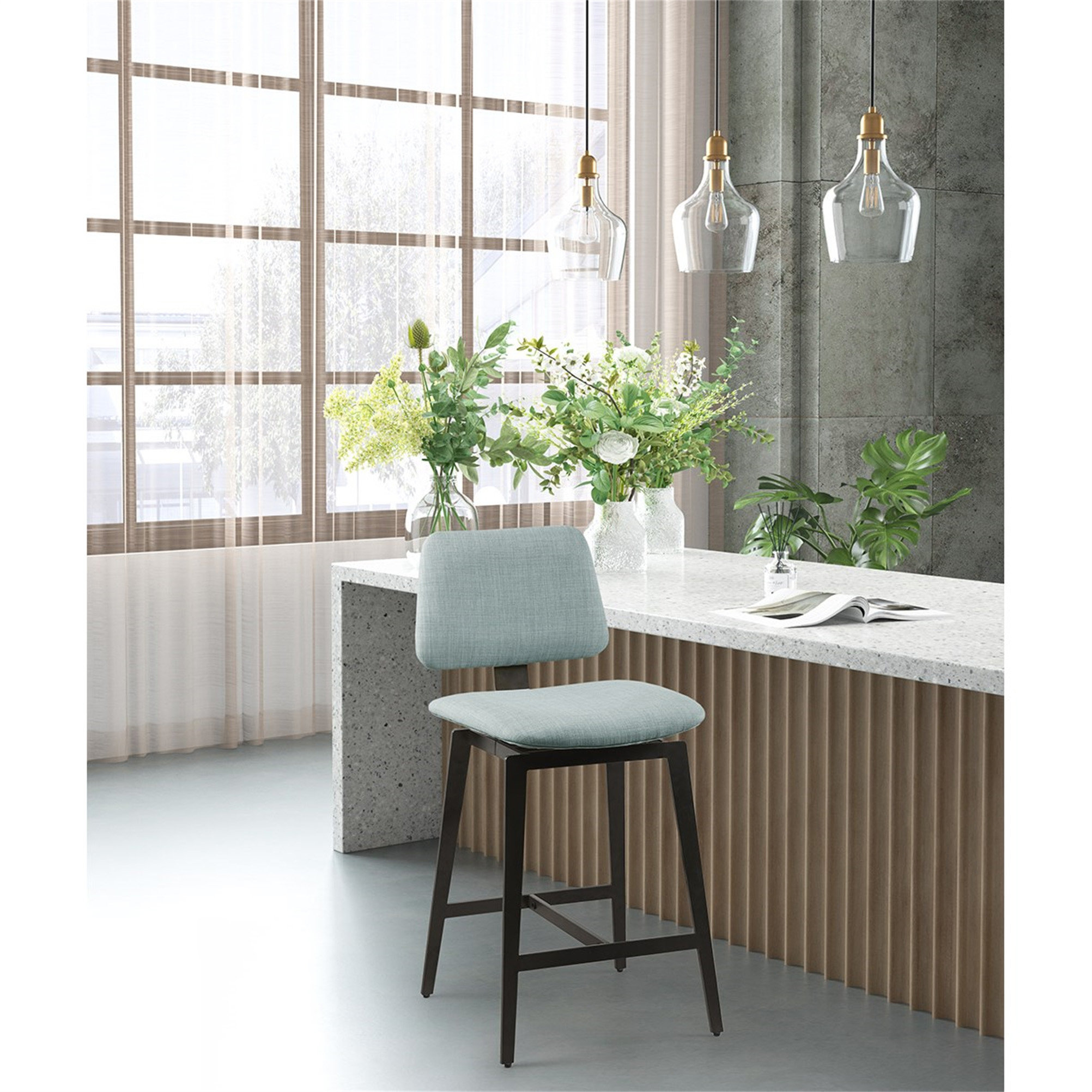 Corrigan Studio® Armless 360 Degree Swivel Counter Stool 25"H | Wayfair