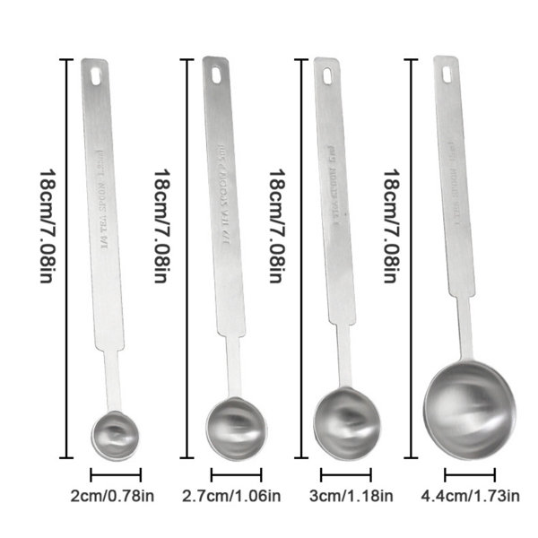 Naiyafly 5Pcs Measuring Spoon Set, Stainless Steel Measuring Spoons For ...