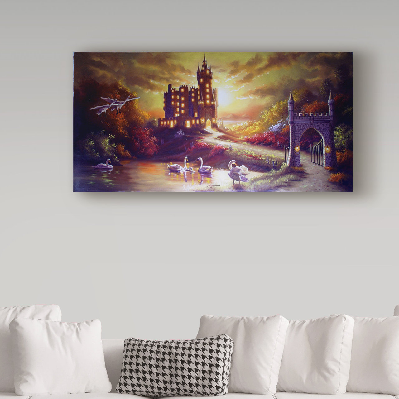 Trademark Fine Art D. Rusty Rust Castle Gold - Wrapped Canvas Graphic ...