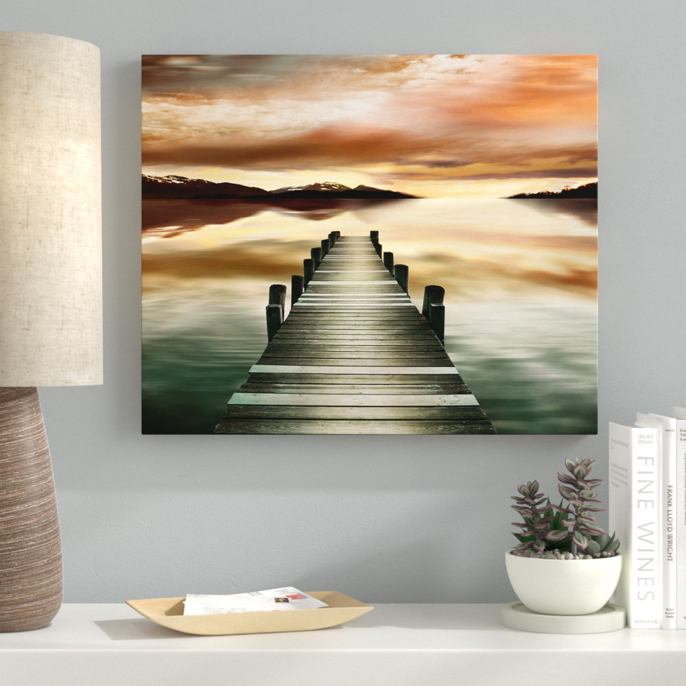 Latitude Run® 'Sunset Jetty' Acrylic Painting Print & Reviews | Wayfair