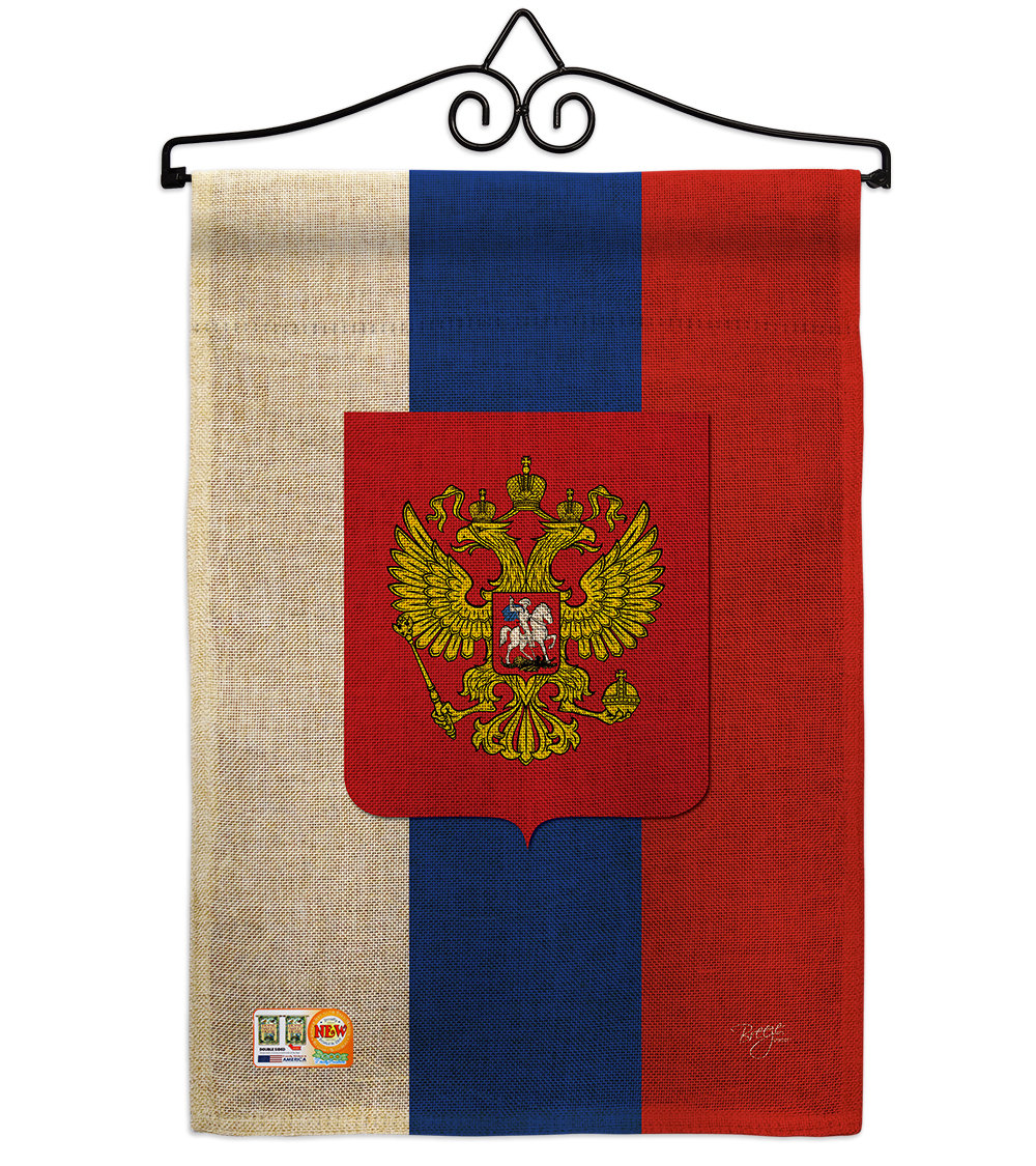 Trinx Russia of the World 2-Sided Burlap 19 x 13 in. Garden Flag | Wayfair