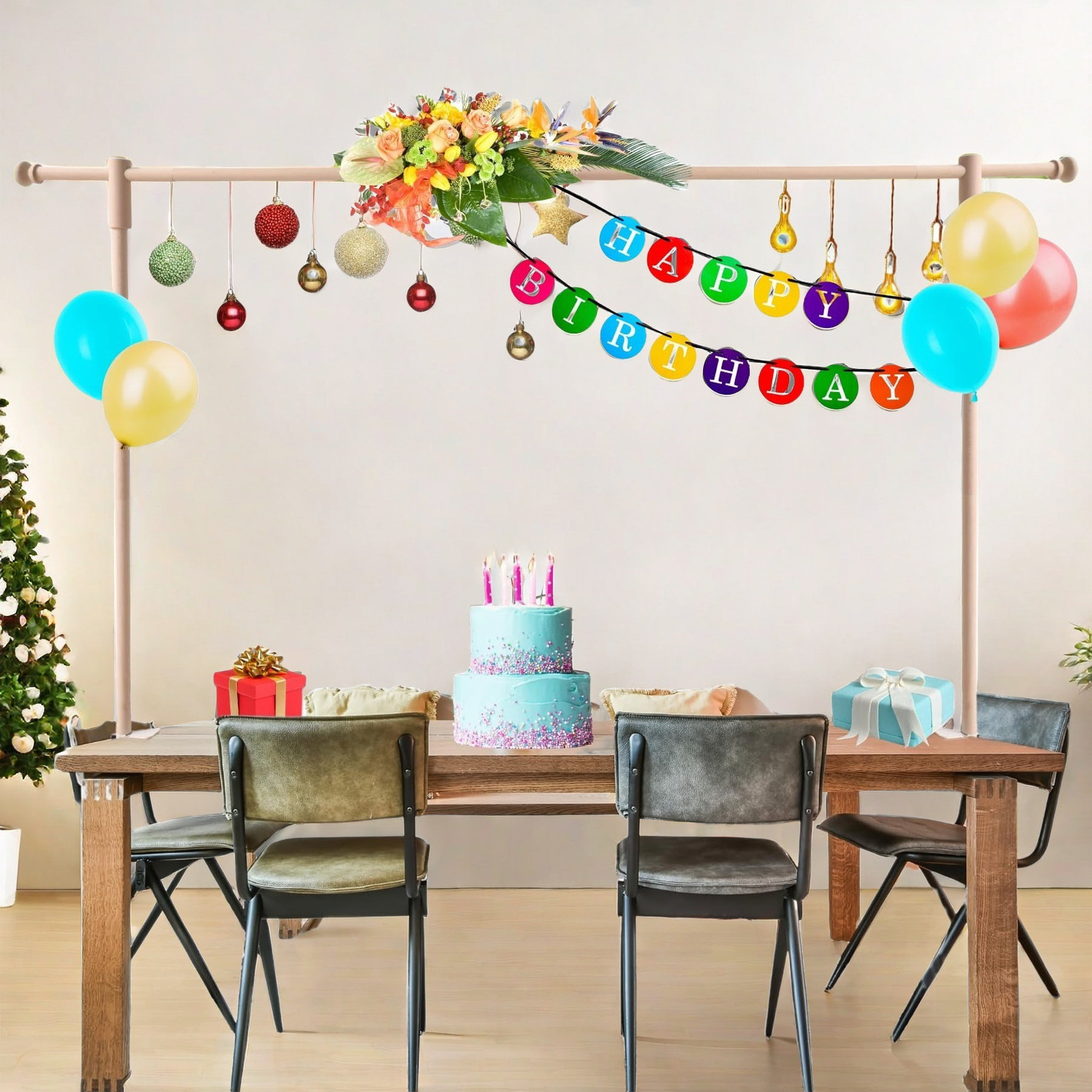 IFBECT Wooden Over The Table Rod Stand with Clamps | Wayfair