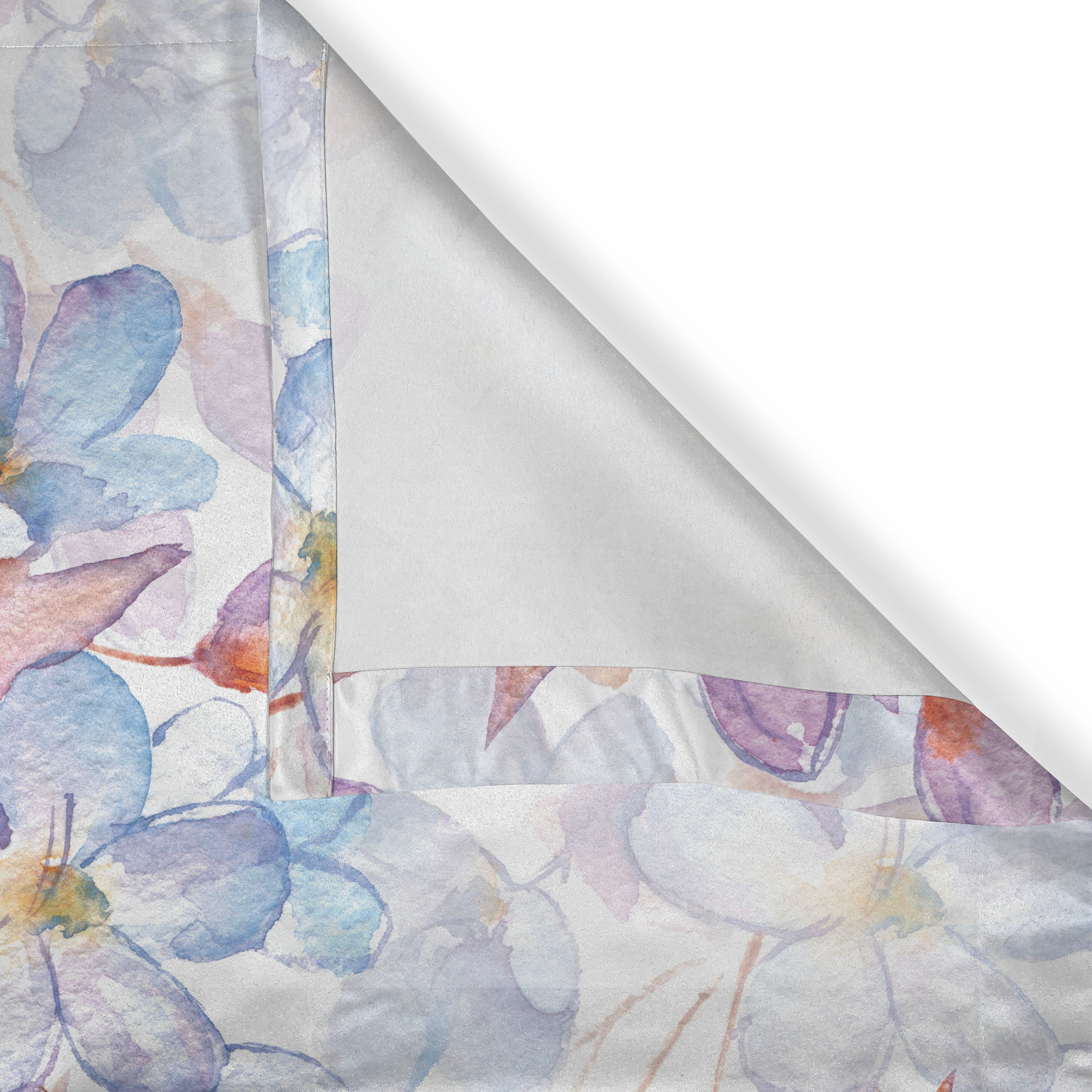 East Urban Home Floral Design Grommet Curtain Botany Blooms Print ...