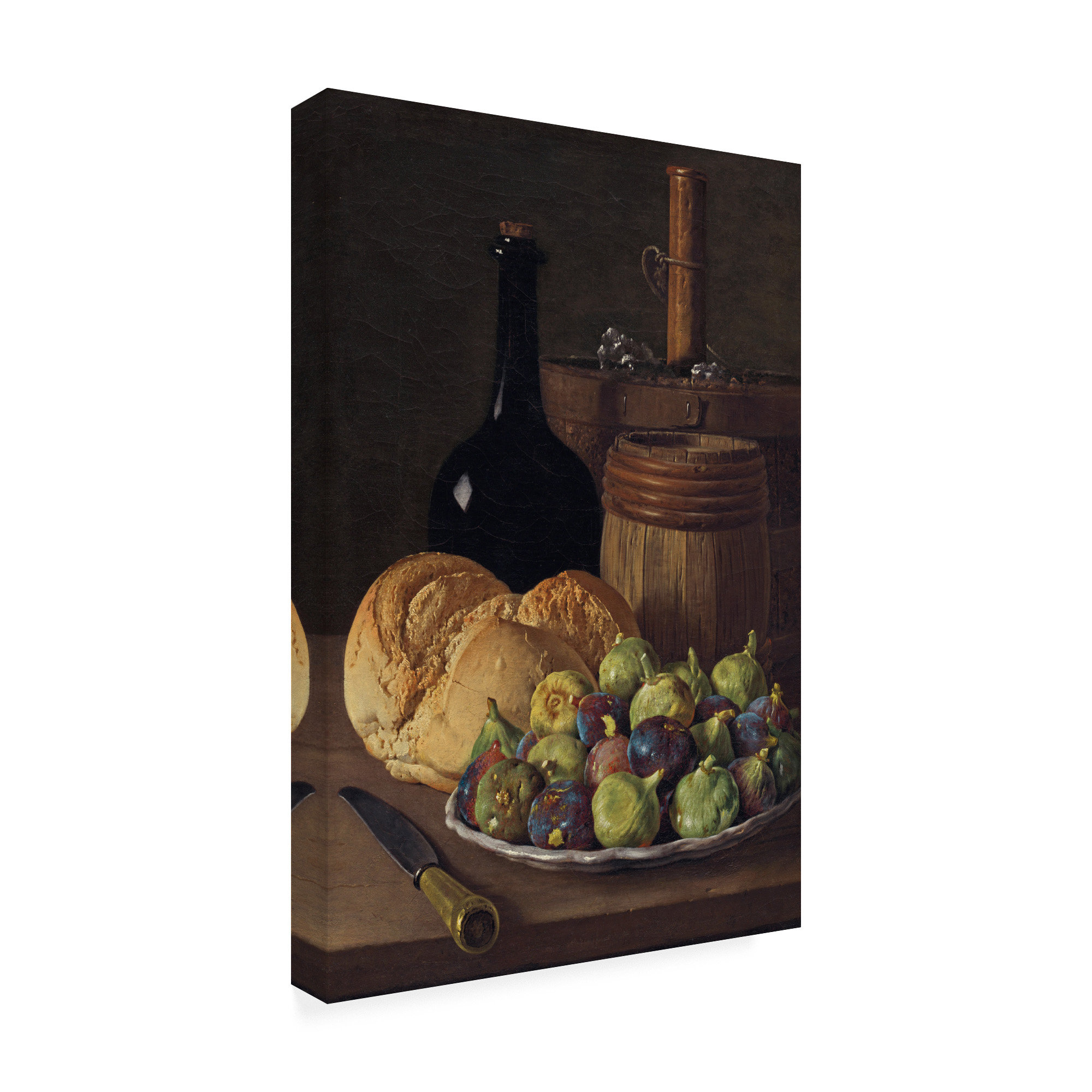 Fleur De Lis Living Melendez 'Still Life With Figs And Bread' Canvas ...