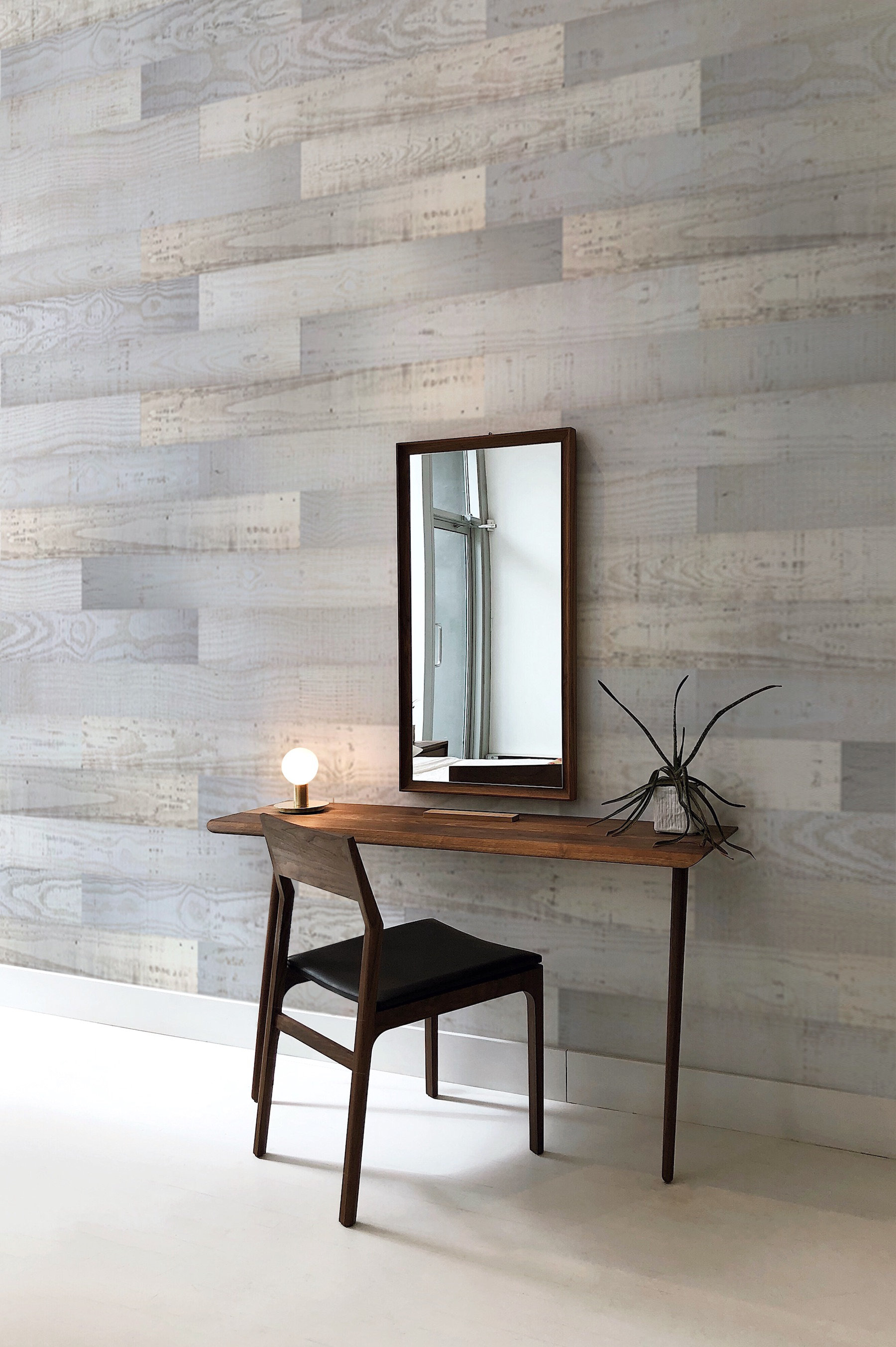 Trinx 5" X 48" Thermo Treated Whitewash Wood Large Wall Plank Set ...