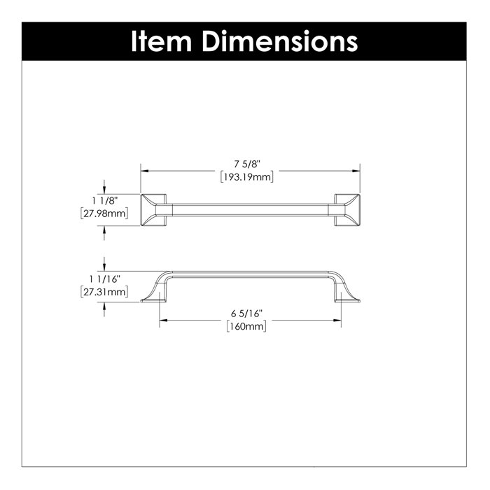 Forge Kitchen Cabinet Handles, Solid Core Drawer Pulls for Cabinet ...