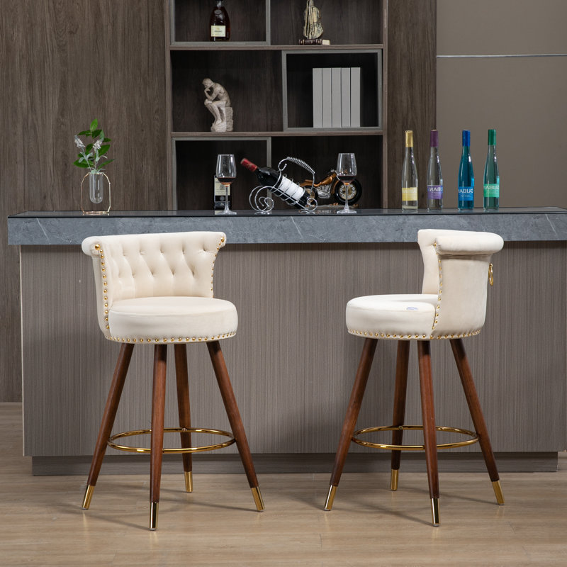 WDDH Swivel 27.74'' Bar Stool | Wayfair