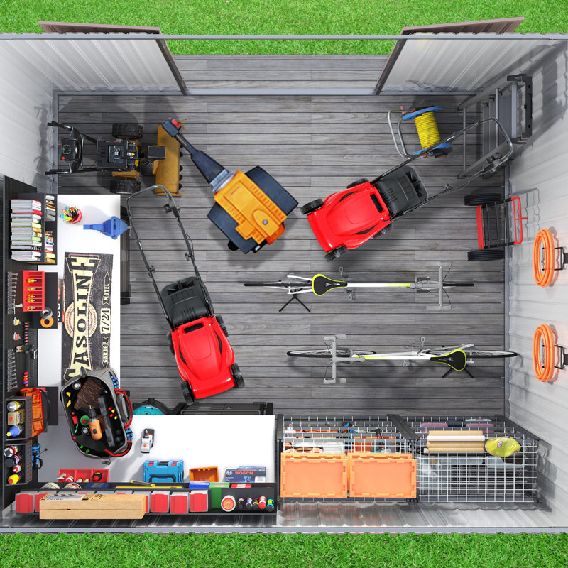 JolyDale 10 ft. W X 8 ft. D Metal Tool Shed & Reviews | Wayfair