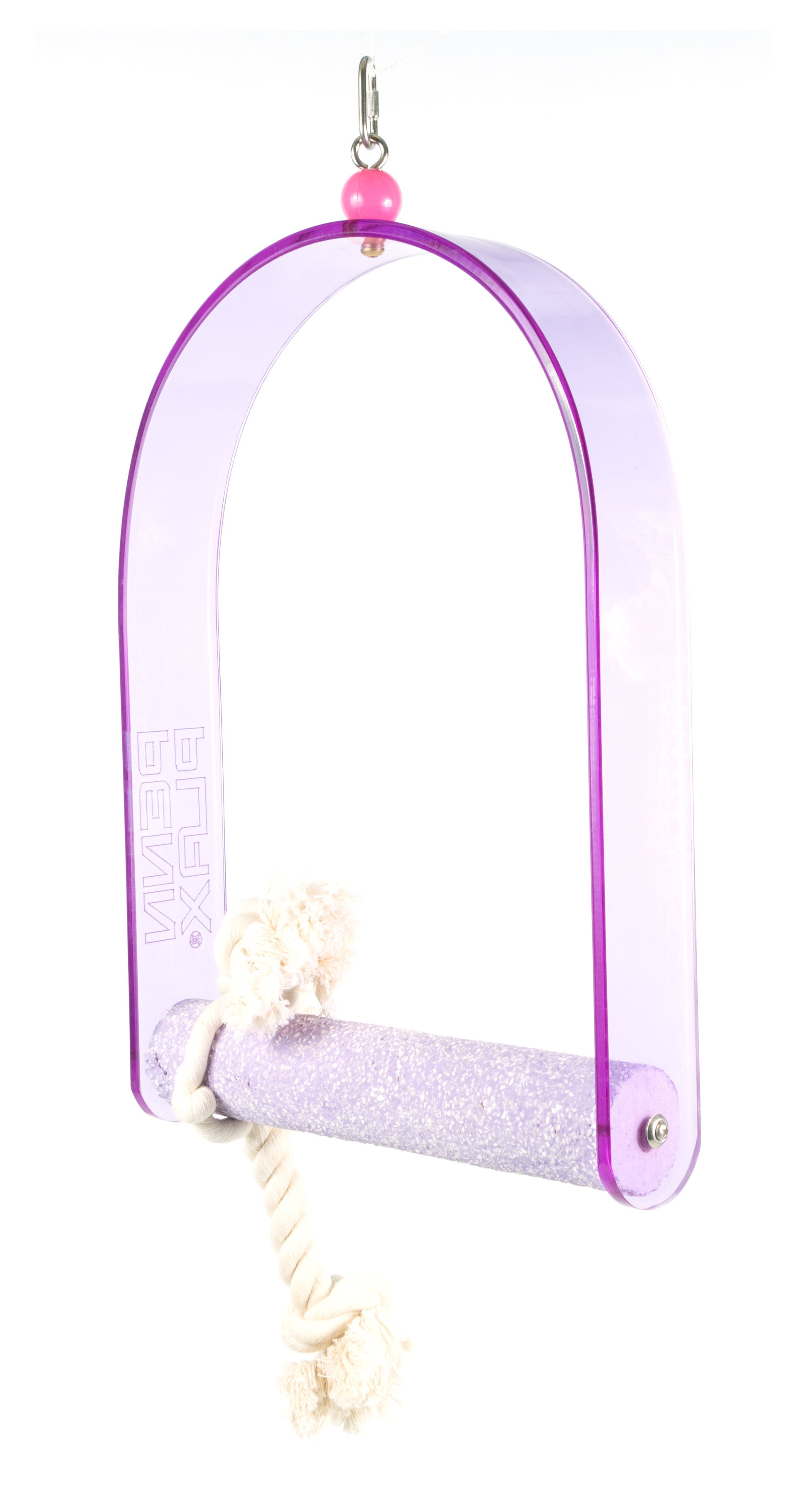 Penn Plax 14.25'' Plastic Rope Bird Swing With Acrylic Perch for Inside ...