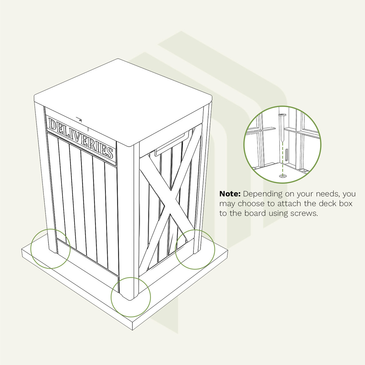 Patiowell 48-gallon Resin Package Delivery Box For Outside, Waterproof ...