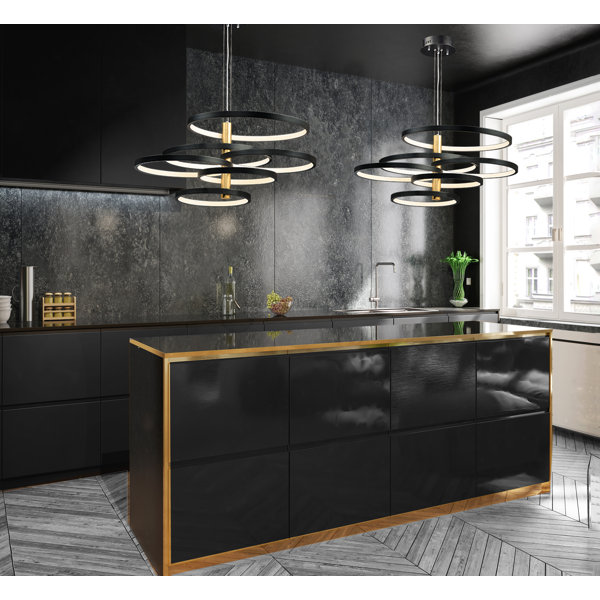 Orren Ellis Weichmann 6-Light Unique / Statement Tiered LED Chandelier ...