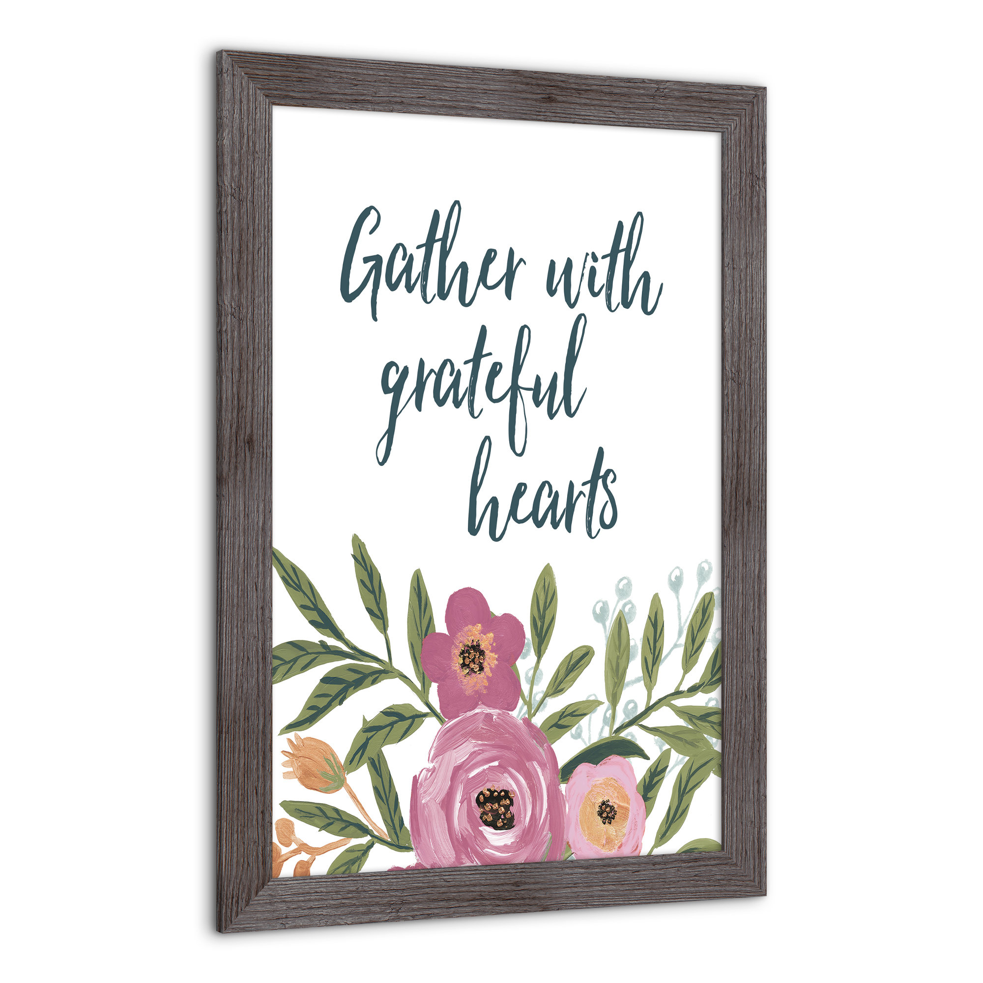 Trinx Grateful Hearts Framed Print - Wayfair Canada