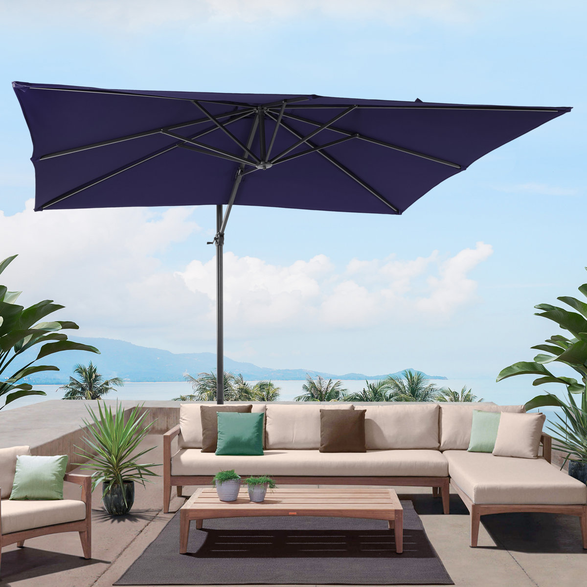 Arlmont & Co. Ruy 96" x 120'' Umbrella | Wayfair
