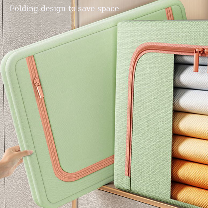 Latitude Run® Clothes Storage Bins Boxes with Metal Frame - (Extra ...