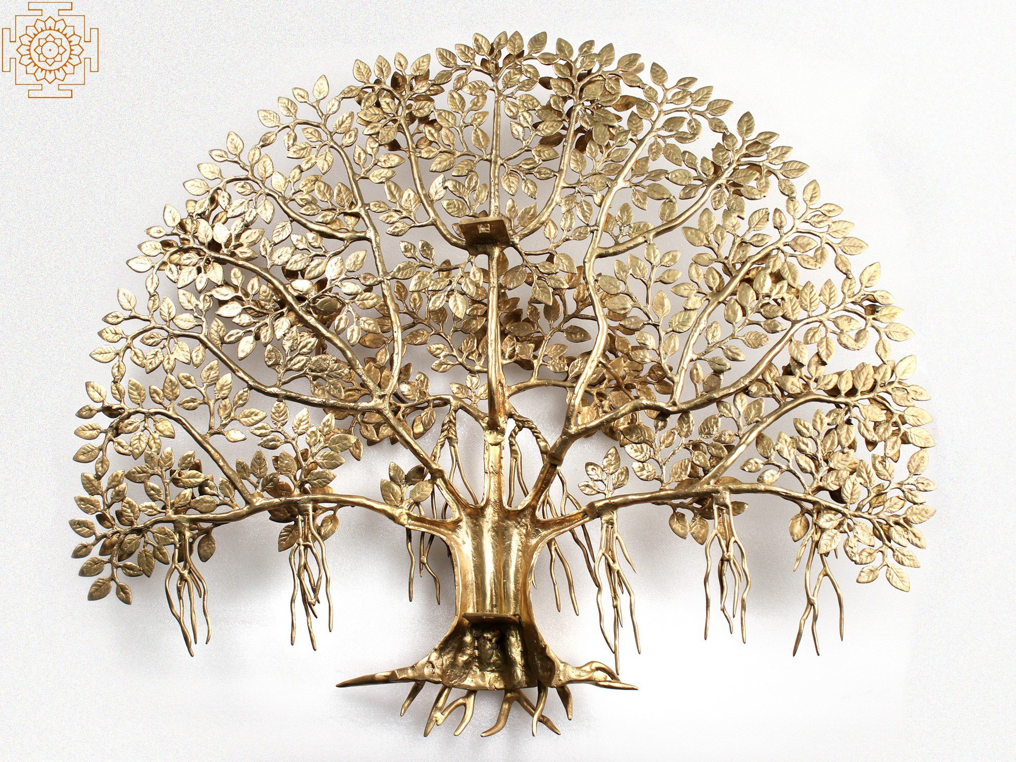Exotic India 30" Large Kalpavriksha | Banyan Tree in Brass | Wall ...