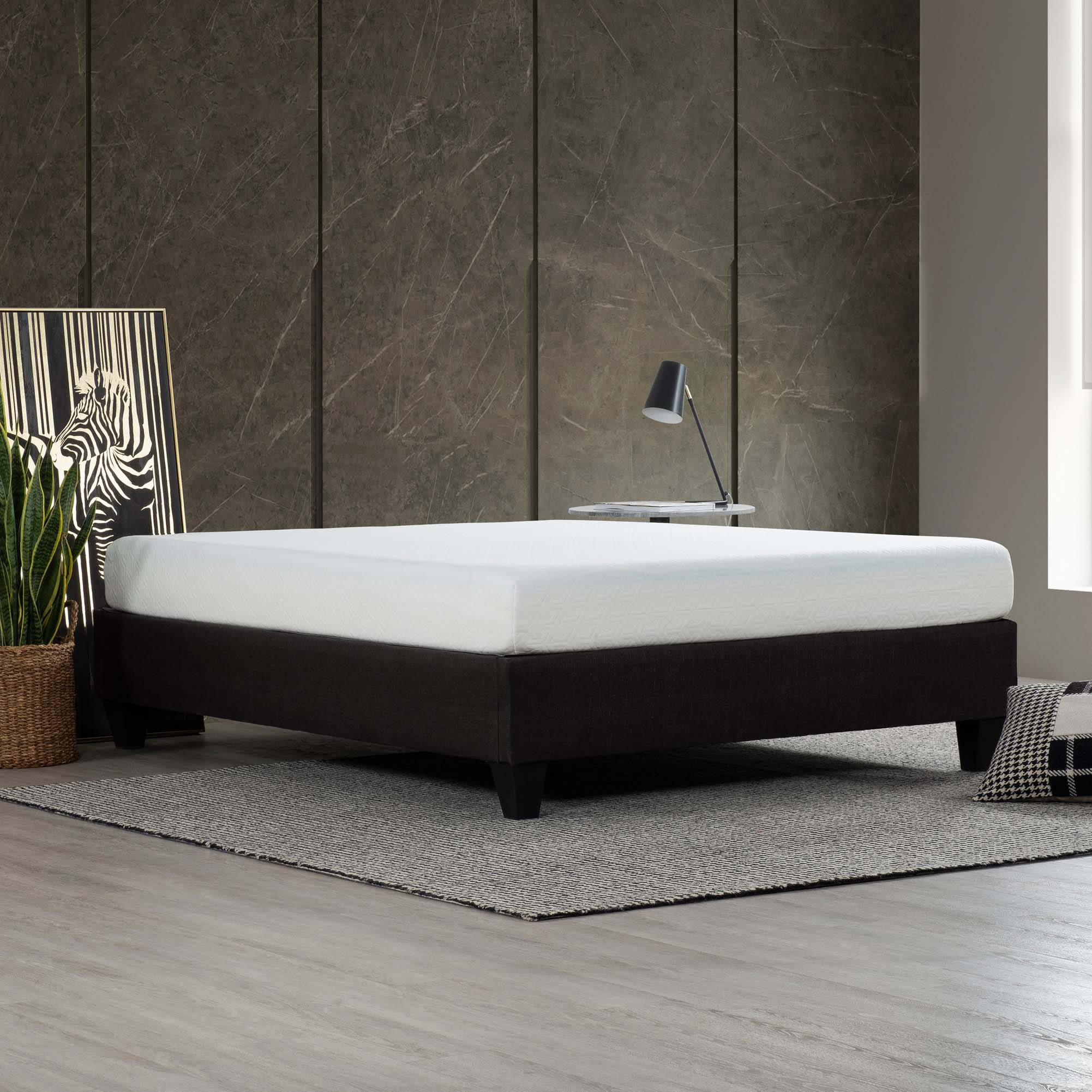 Lark Manor™ Modern Bedroom Upholstered -Platform Bed Base, Wooden ...