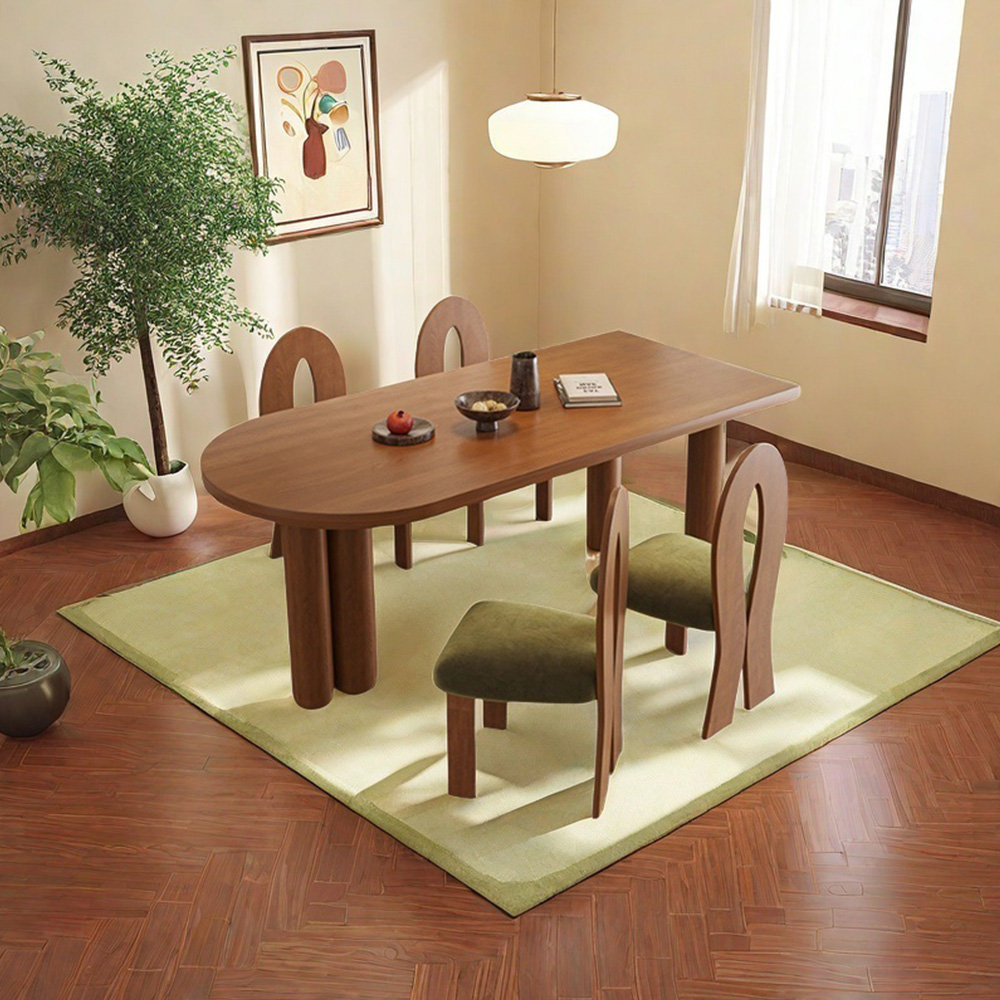 Sleek Surface Designs Vintage solid wood simple dining table set | Wayfair