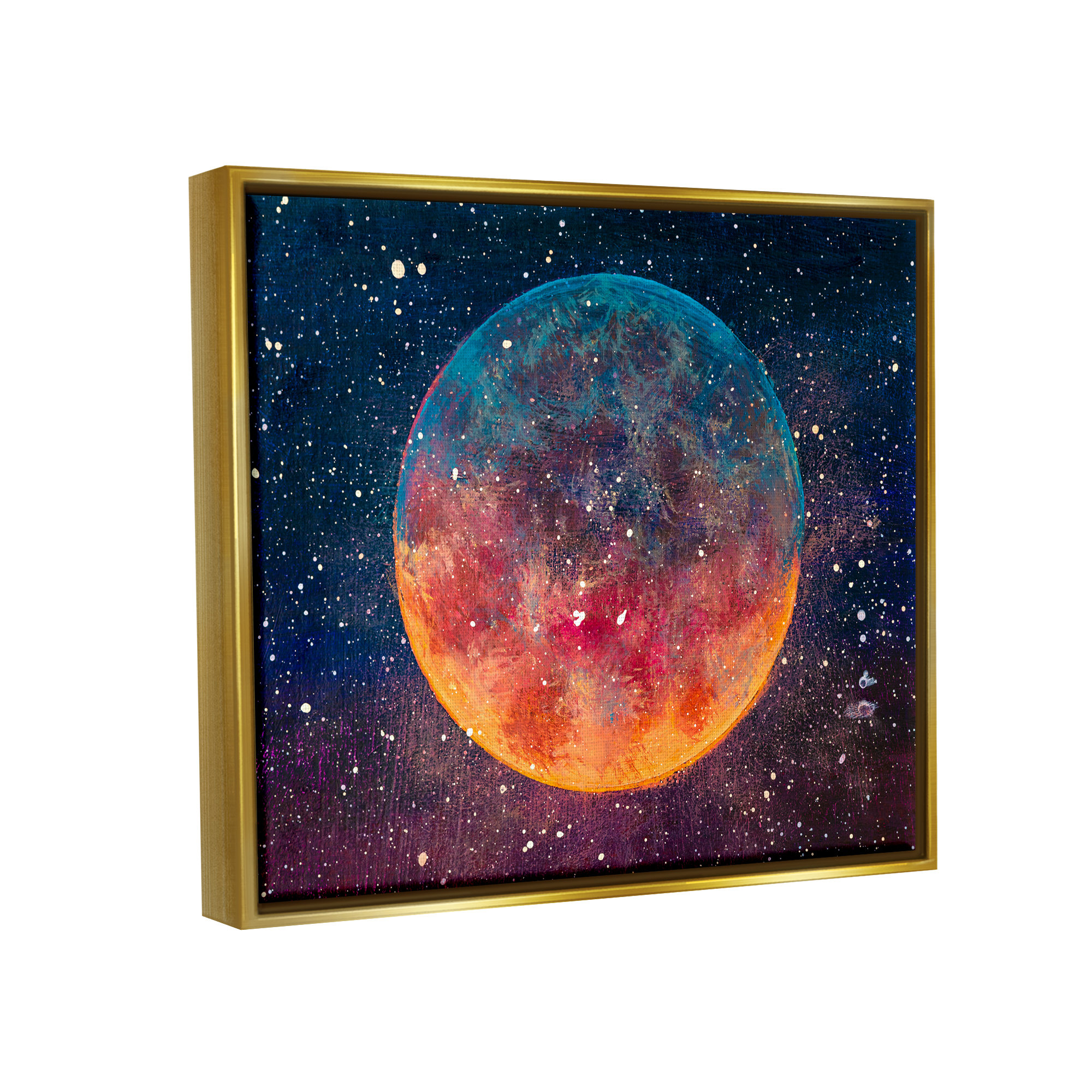 Ebern Designs Starry Night Planet Framed On Canvas by Valery Rybakow ...