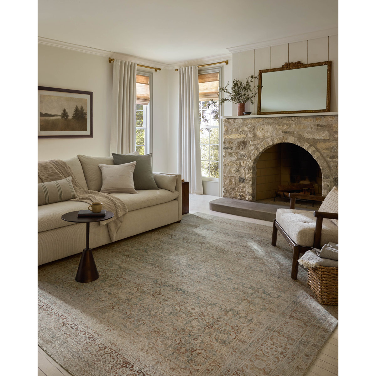 Magnolia Home by Joanna Gaines x Loloi Wimberly Sky / Copper Area Rug ...