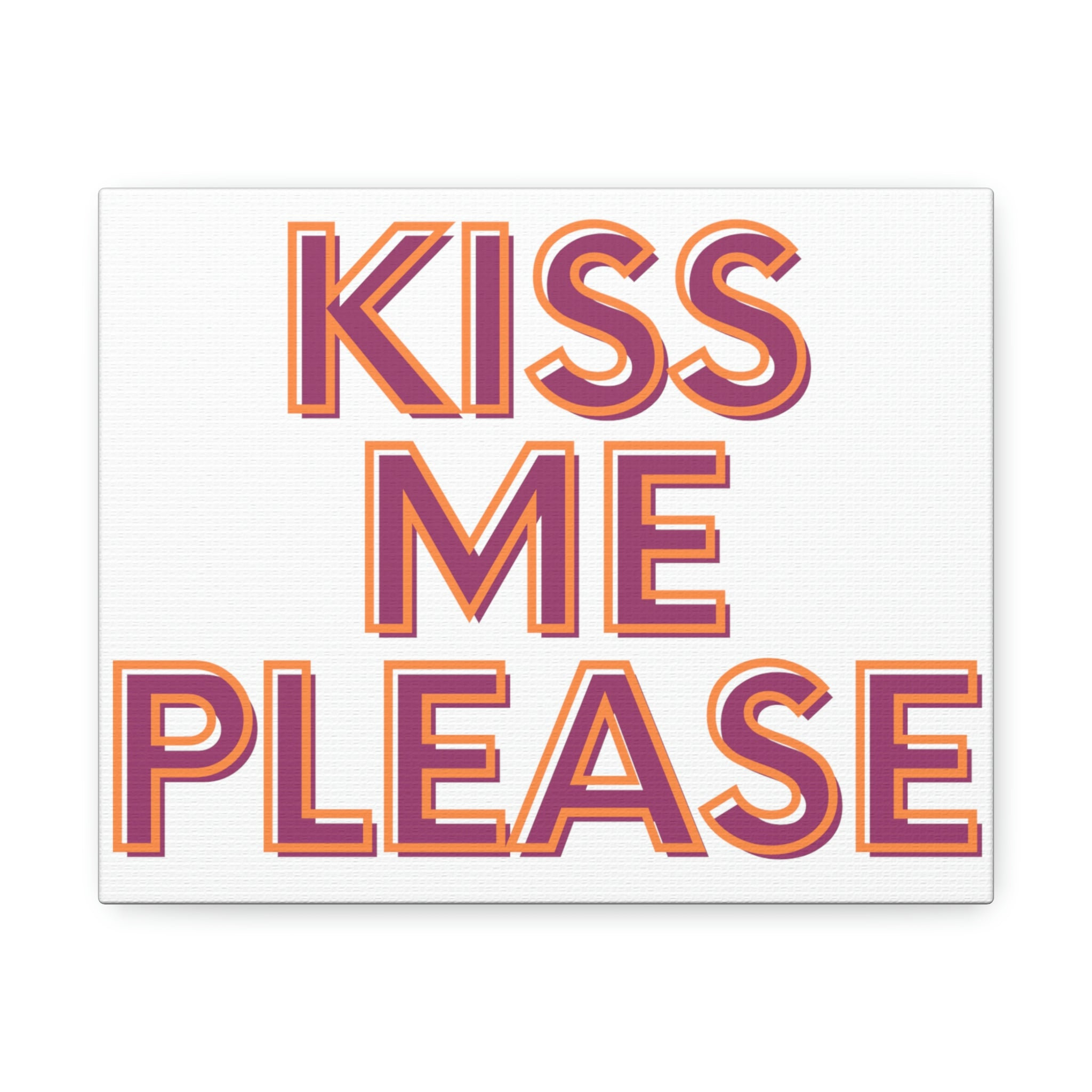 Latitude Run® Kiss Me Please - Unframed Illustration on Canvas | Wayfair