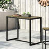 Latitude Run® Wood Bar Table With Black Powder-Coated Iron Frame ...