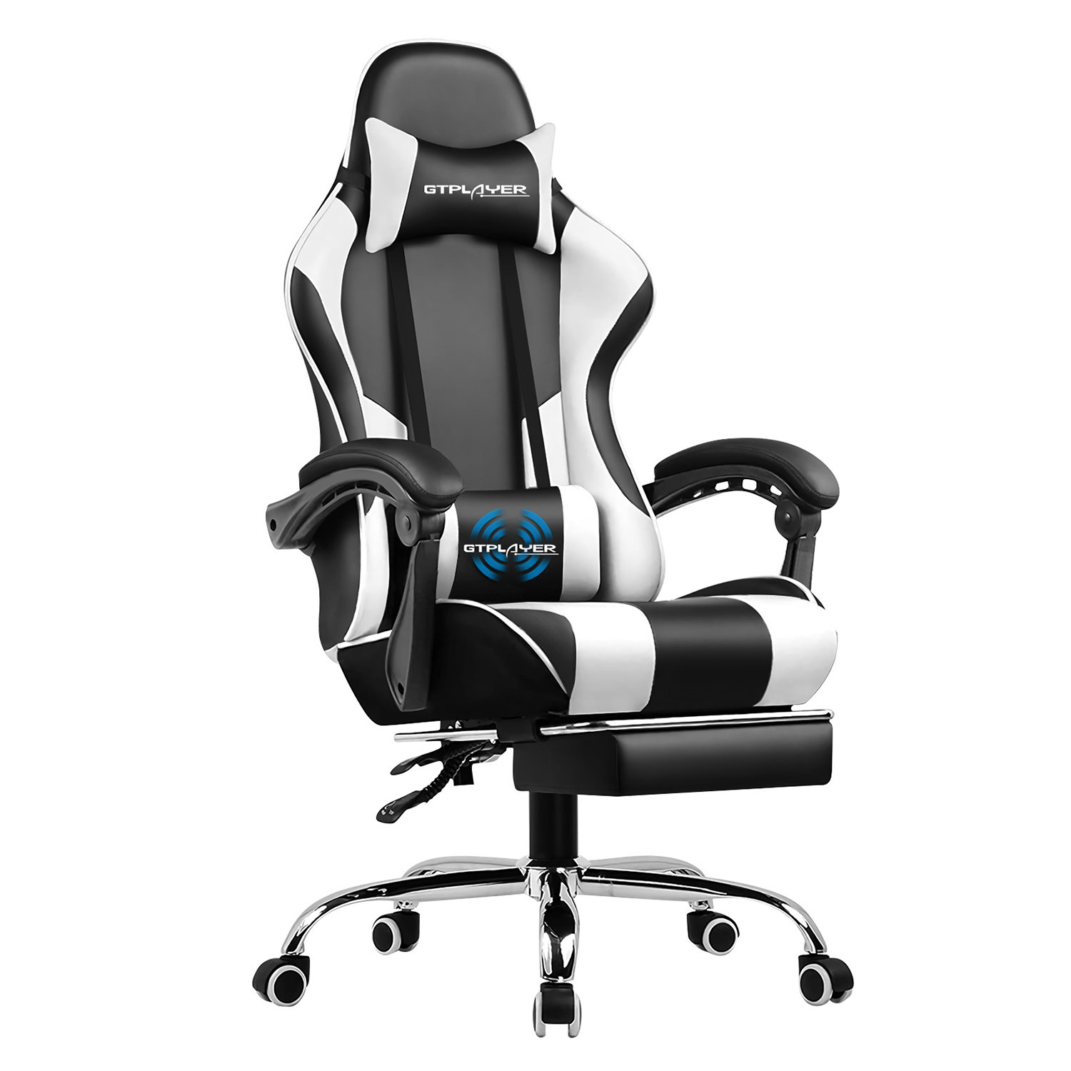 GTPLAYER Adjustable Reclining Ergonomic Swiveling PC & Racing Game ...