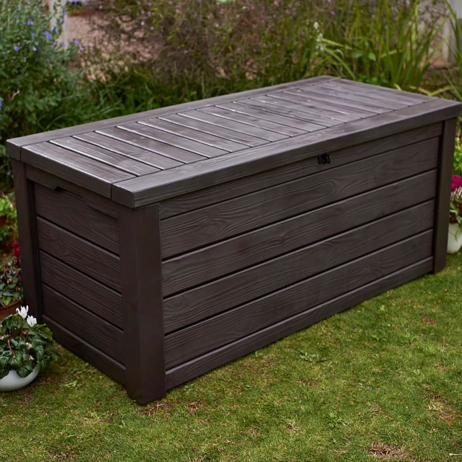 SONBIS 150 Gallon Outdoor Storage, Backyard Tool Storage, Deck Box For ...