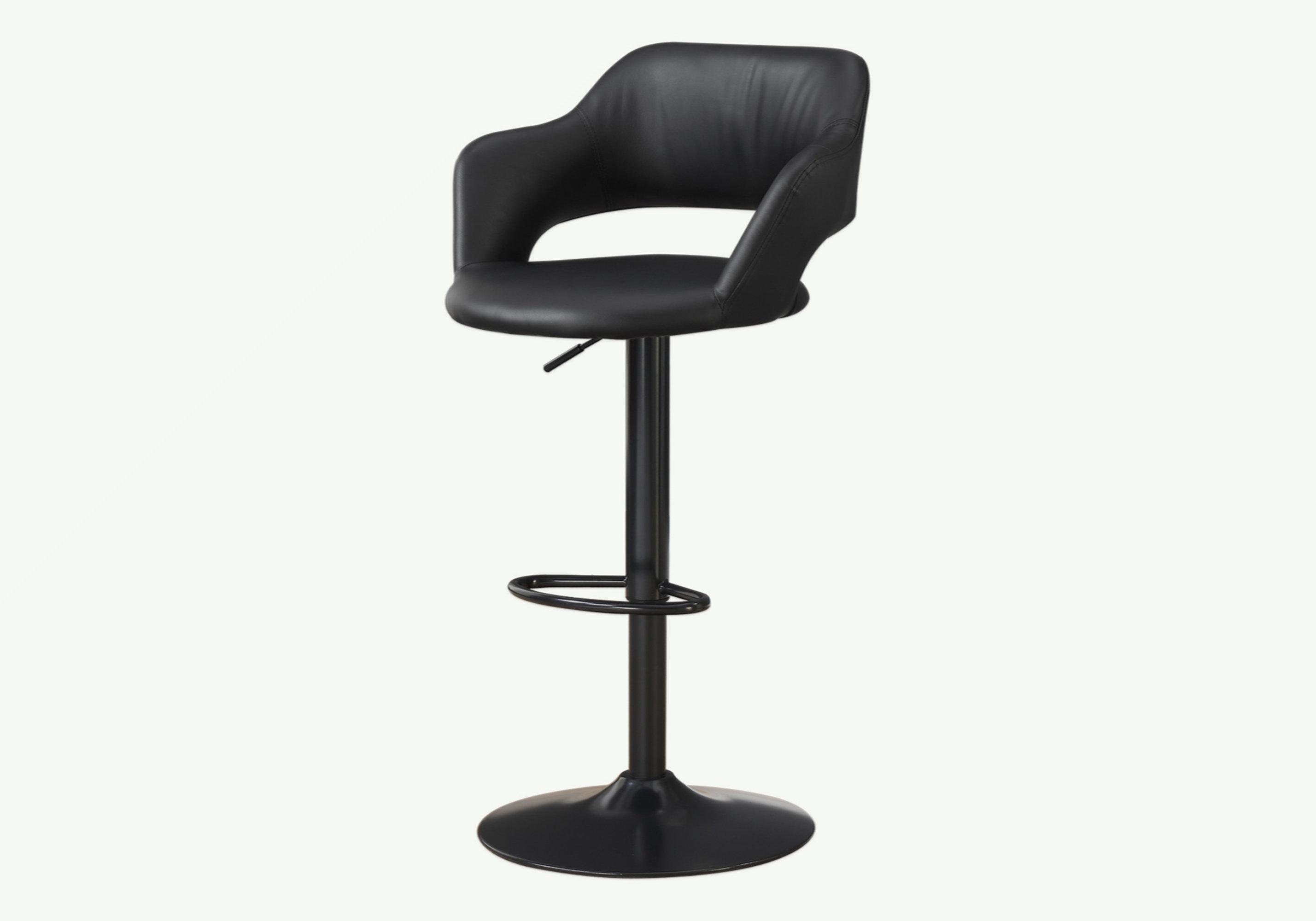 Latitude Run® Bar Stool, Swivel, Bar Height, Adjustable, Chrome Metal ...
