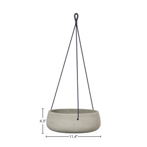 Ebern Designs Donji 11" Wide Circular Medium Hanging Pot | Wayfair