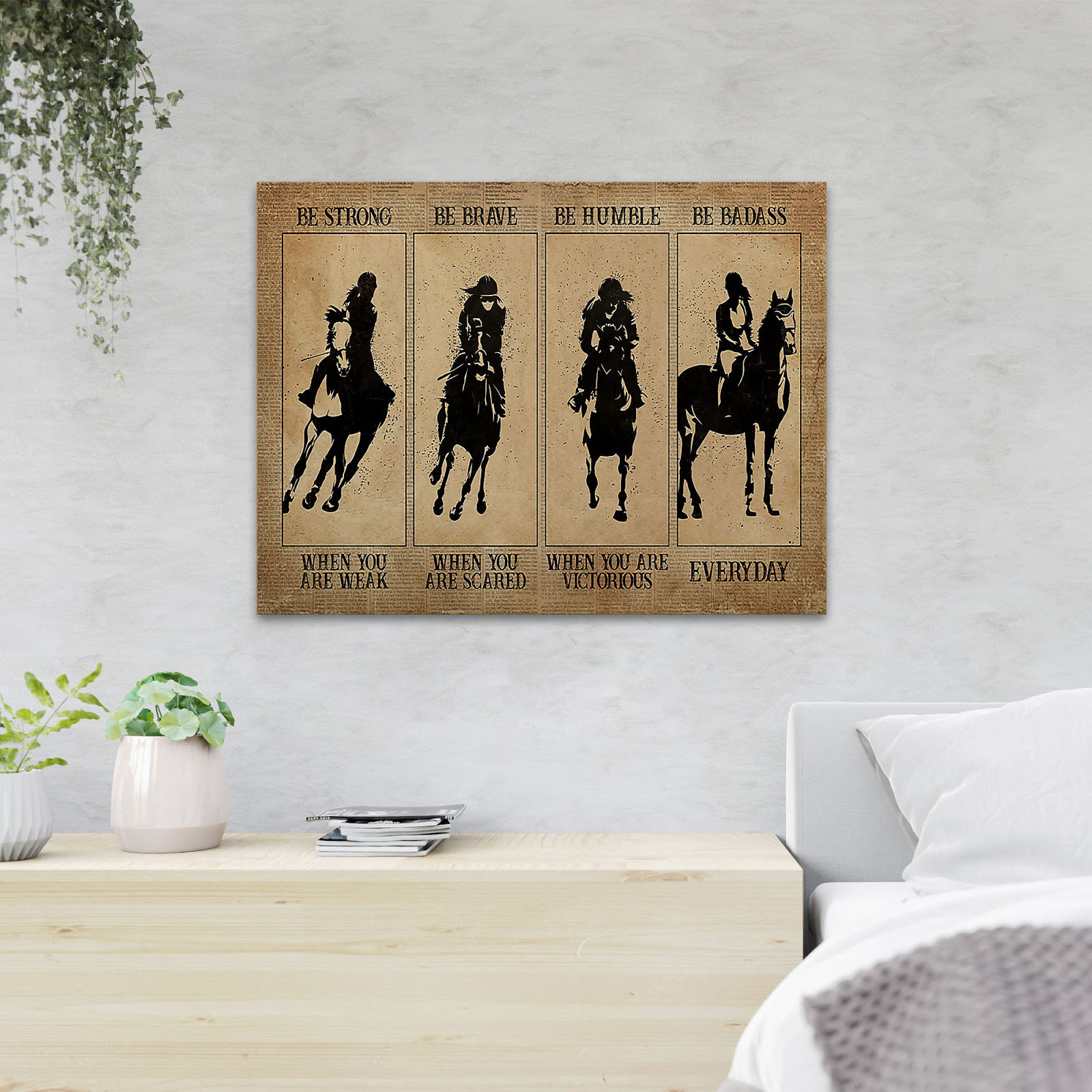 Trinx Man Riding Horse - Be Strong When You Are Weak Be Brave When You ...