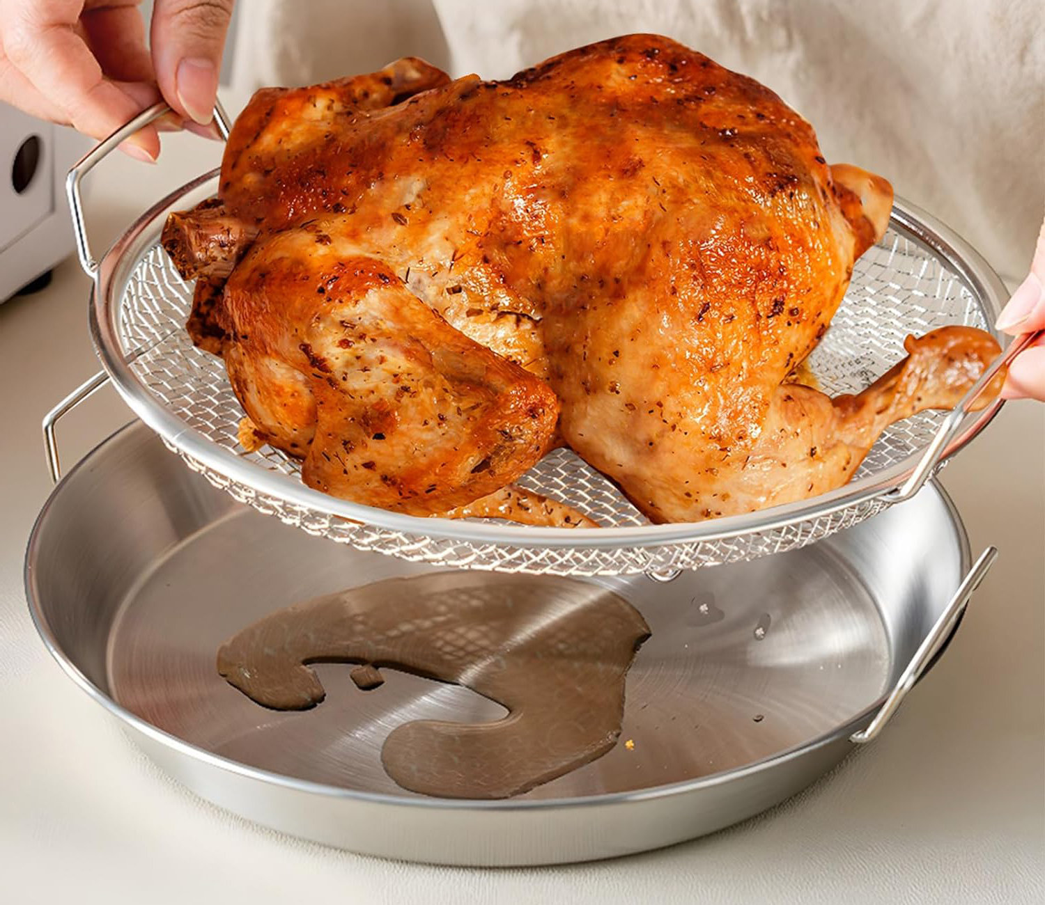 MODVAT 9.4in Stainless Steel Oil Filter Tray with Mesh Basket and ...