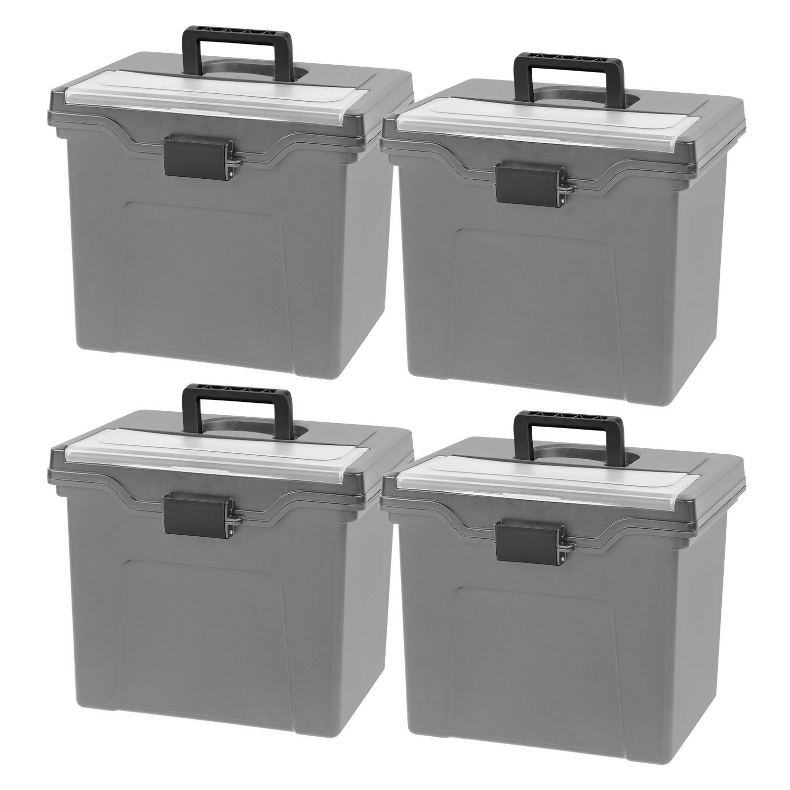 Rebrilliant Iris Portable Letter Plastic File Box w/Organizer Lid | Wayfair