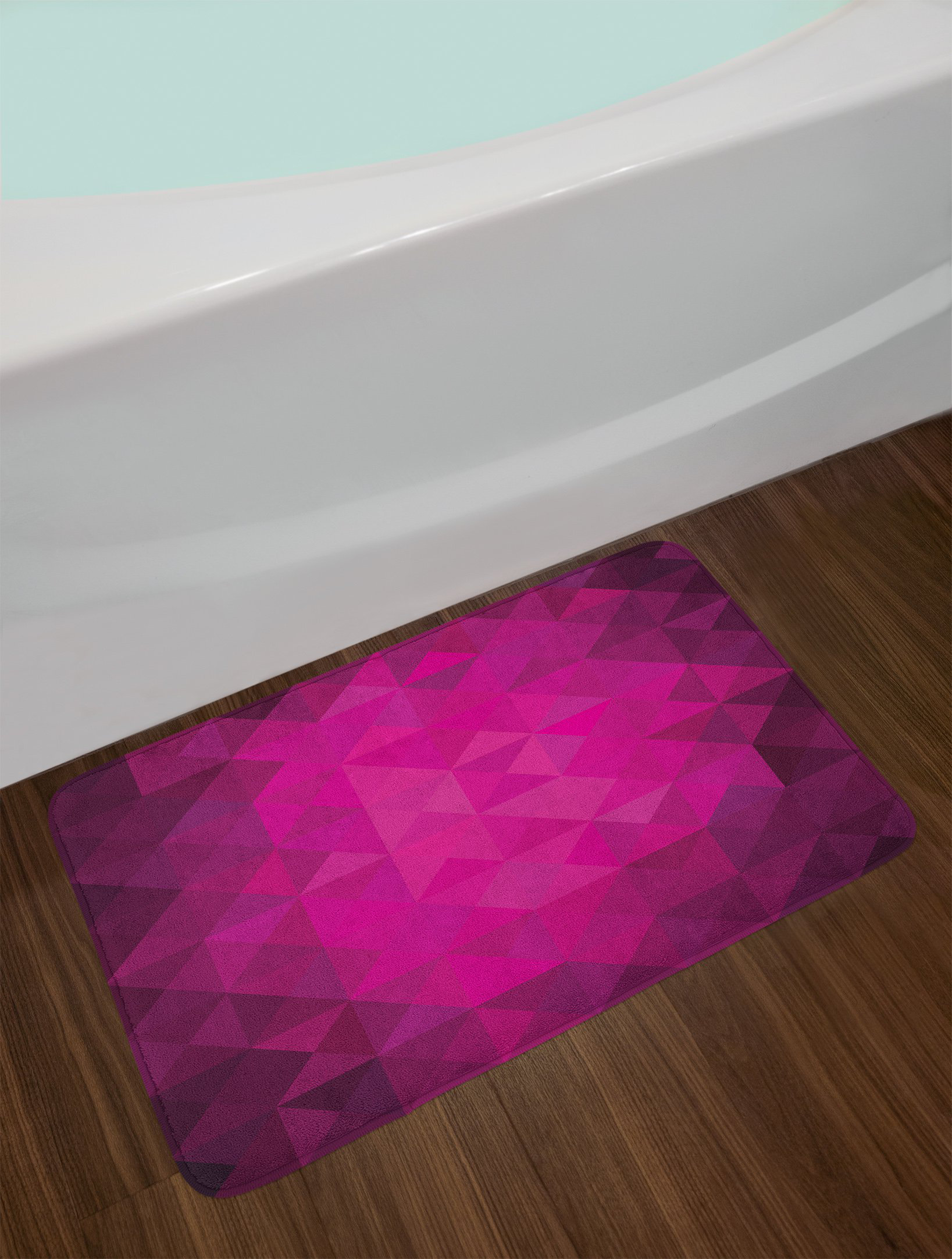 East Urban Home Vibrant Hot Pink Purple Plum Hot Pink Bath Rug | Wayfair