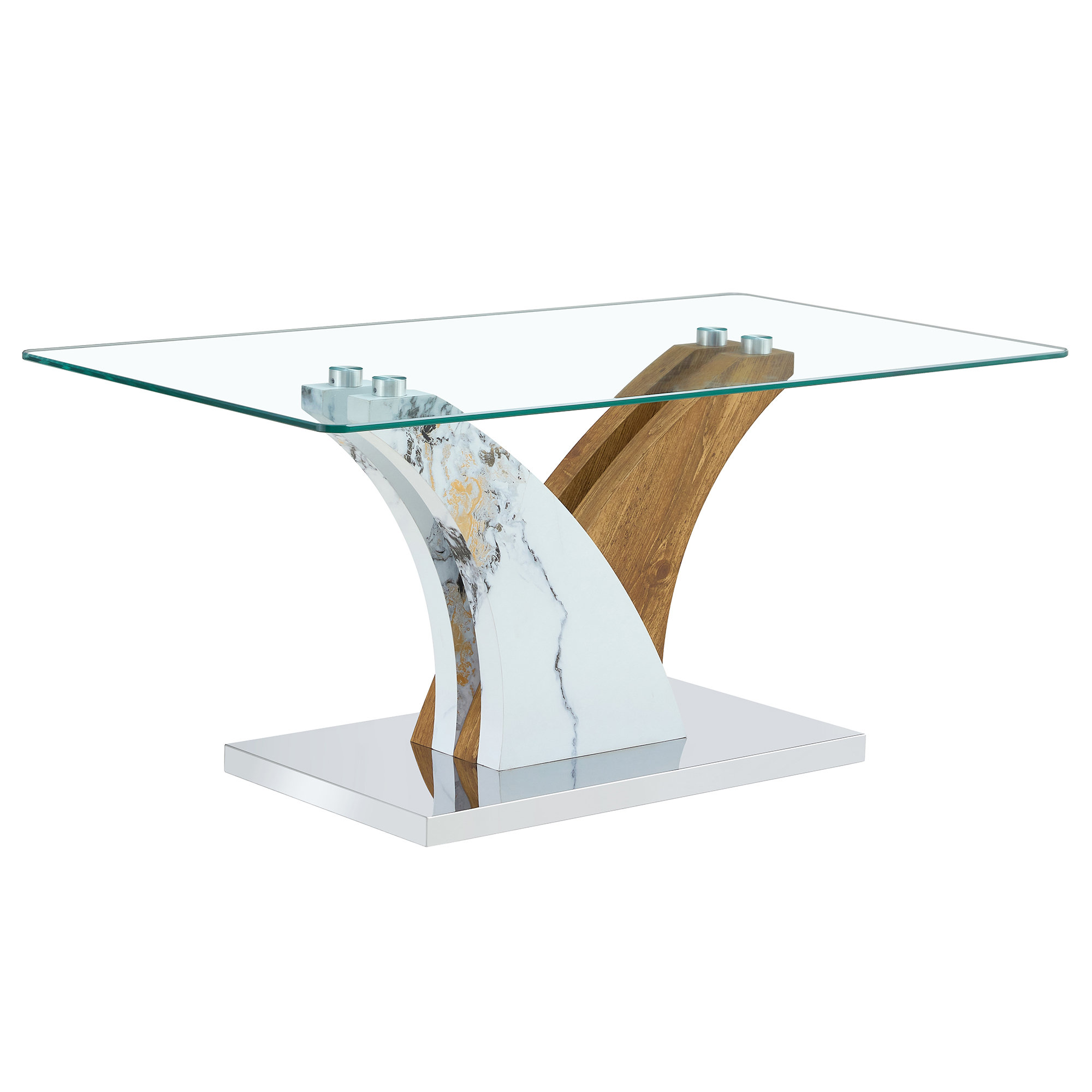 Latitude Run® Glass Top Single Coffee Table | Wayfair