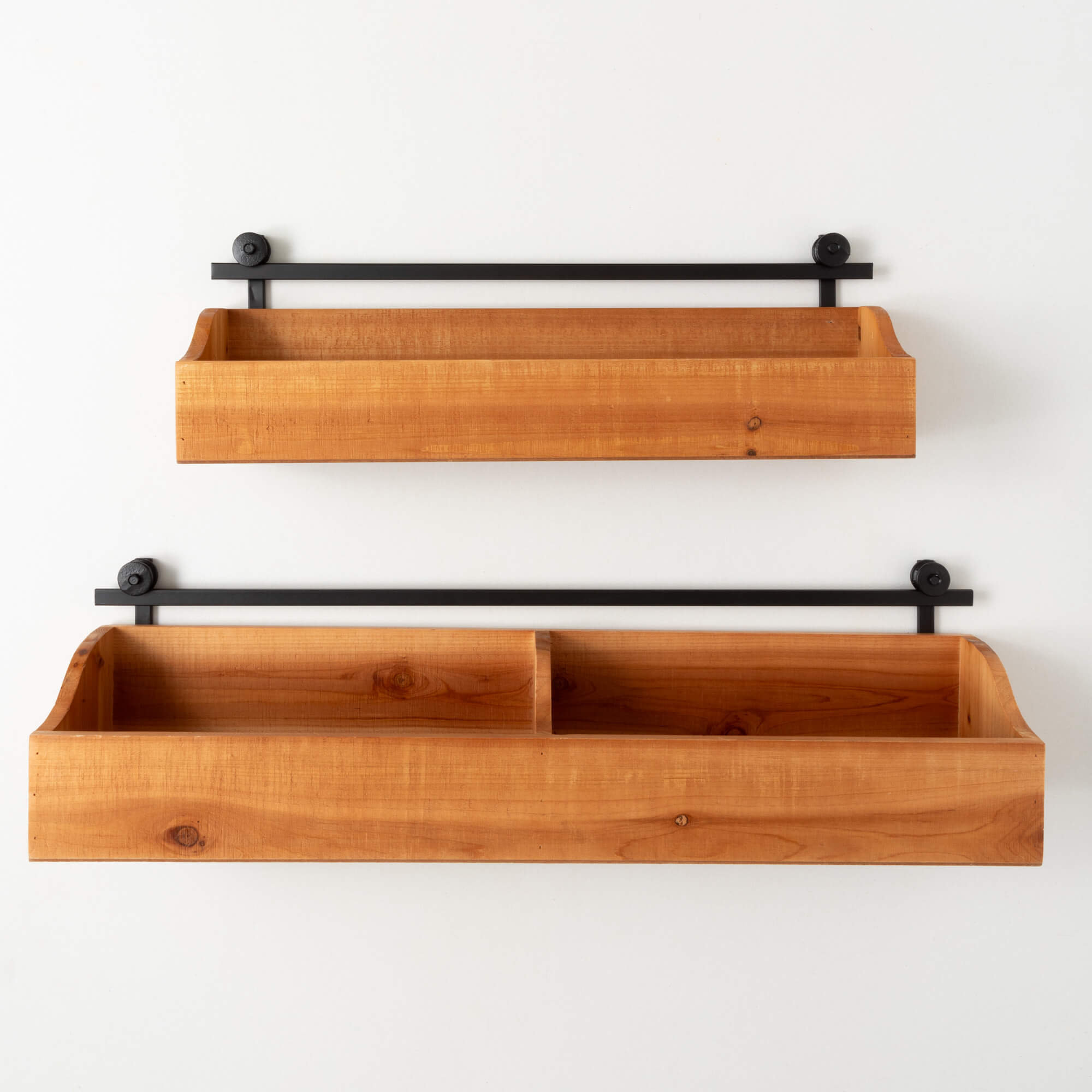 17 Stories Sullivans Elongated Box Wall Hanger Set of 2, 31.5"L & 23.5 ...