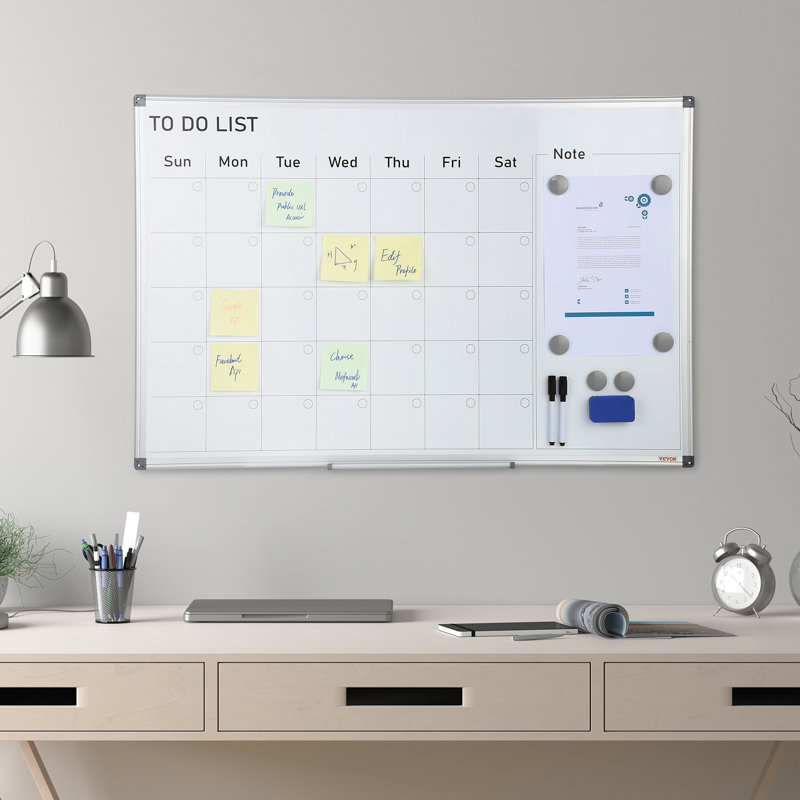 VEVOR Wall Mounted Steel Reversible Magnetic Small 2' - 4' Framed ...