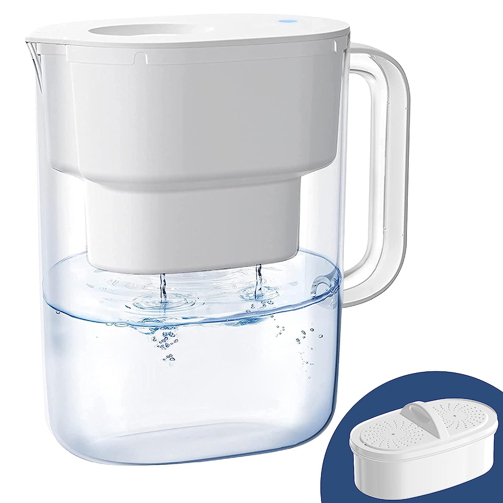 LoochMee 200-Gallon Long-Life Lucid 10-Cup Water Filter Pitcher | Wayfair