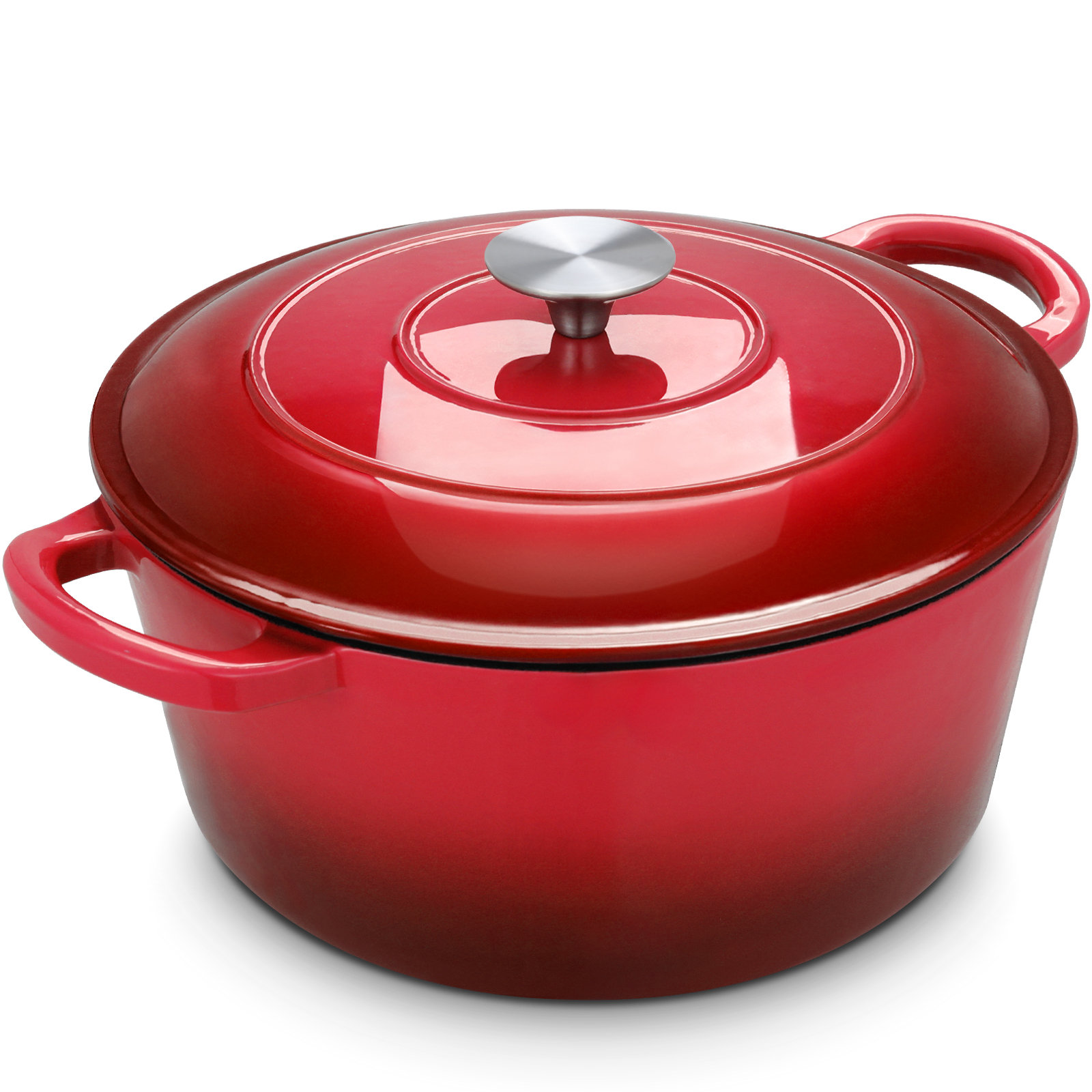 Pirecart 6 Qt Enameled Cast Iron Dutch Oven Pot With Lid,oven Safe Up ...