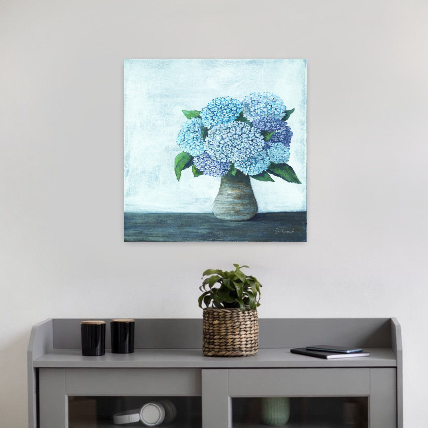Red Barrel Studio Hydrangea Love Contemporary Hydrangea Spring Flower ...