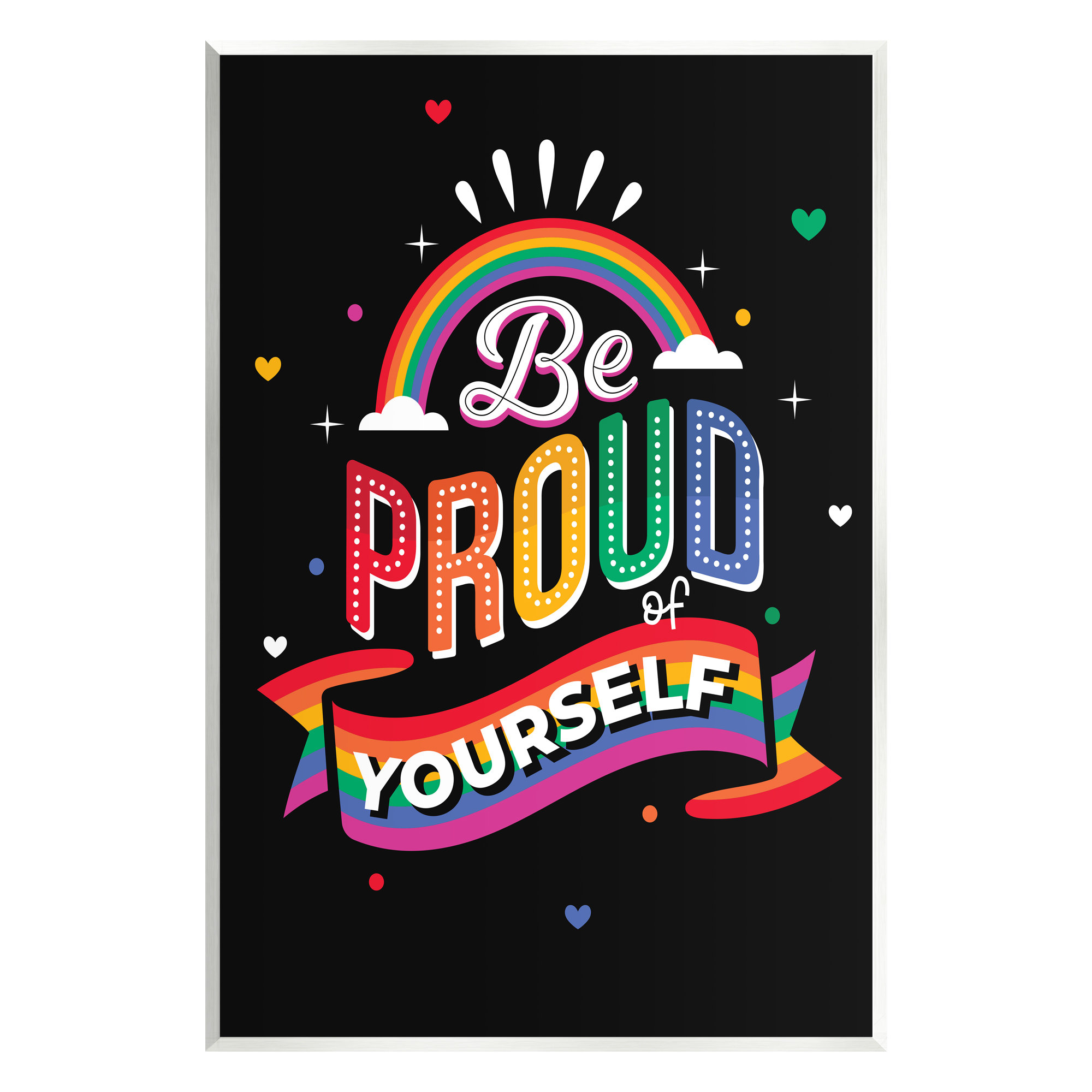Stupell Industries Be Proud Of Yourself LGBTQ Phrase by Angela Nickeas ...