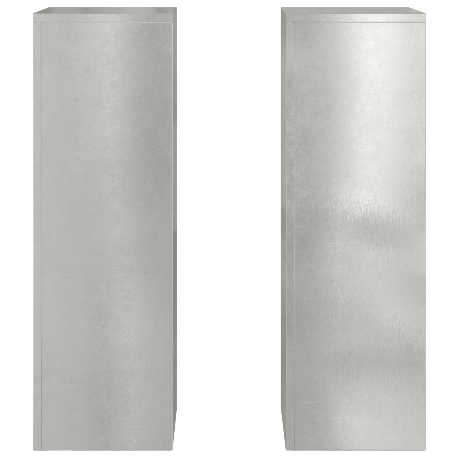 vidaXL Outdoor Plant Stands Pillar 2 pcs 24x24x75 cm Stainless Steel ...