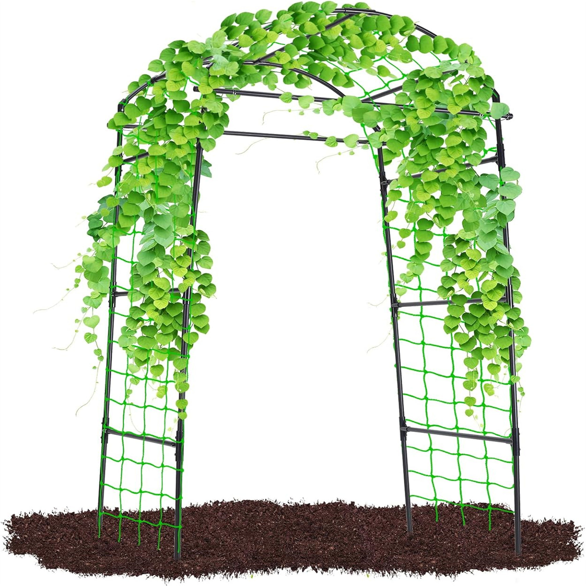 EXEBIL Garden Arch Trellis for Climbing Plants Outdoor, 6.7ft Tall ...