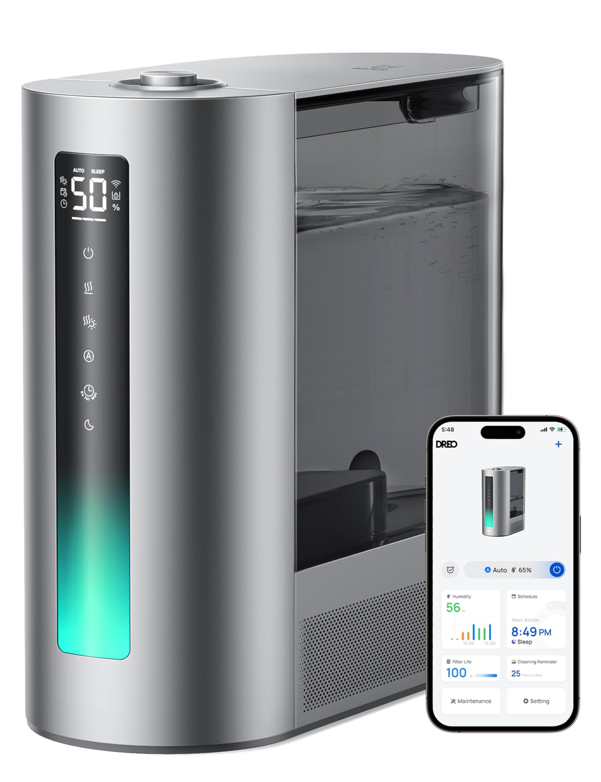 BEACHWATER POOL & SPA, LLC 6L Humidifiers For Bedroom, Smart Warm ...